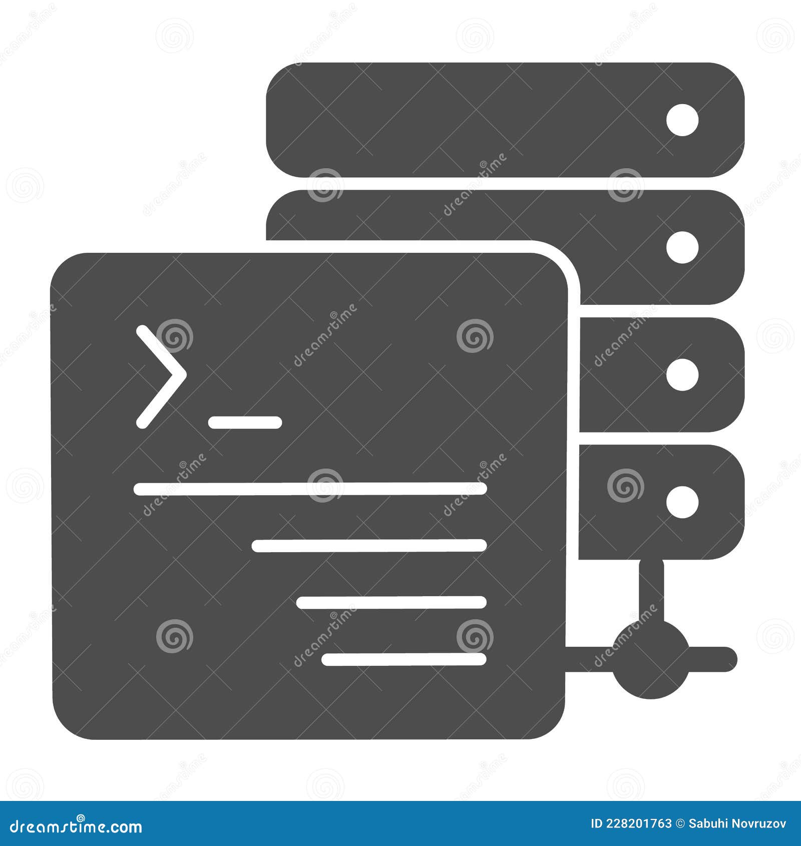 Command Line Window Data Sharing Server Console Solid Icon Programming Concept Cli Vector