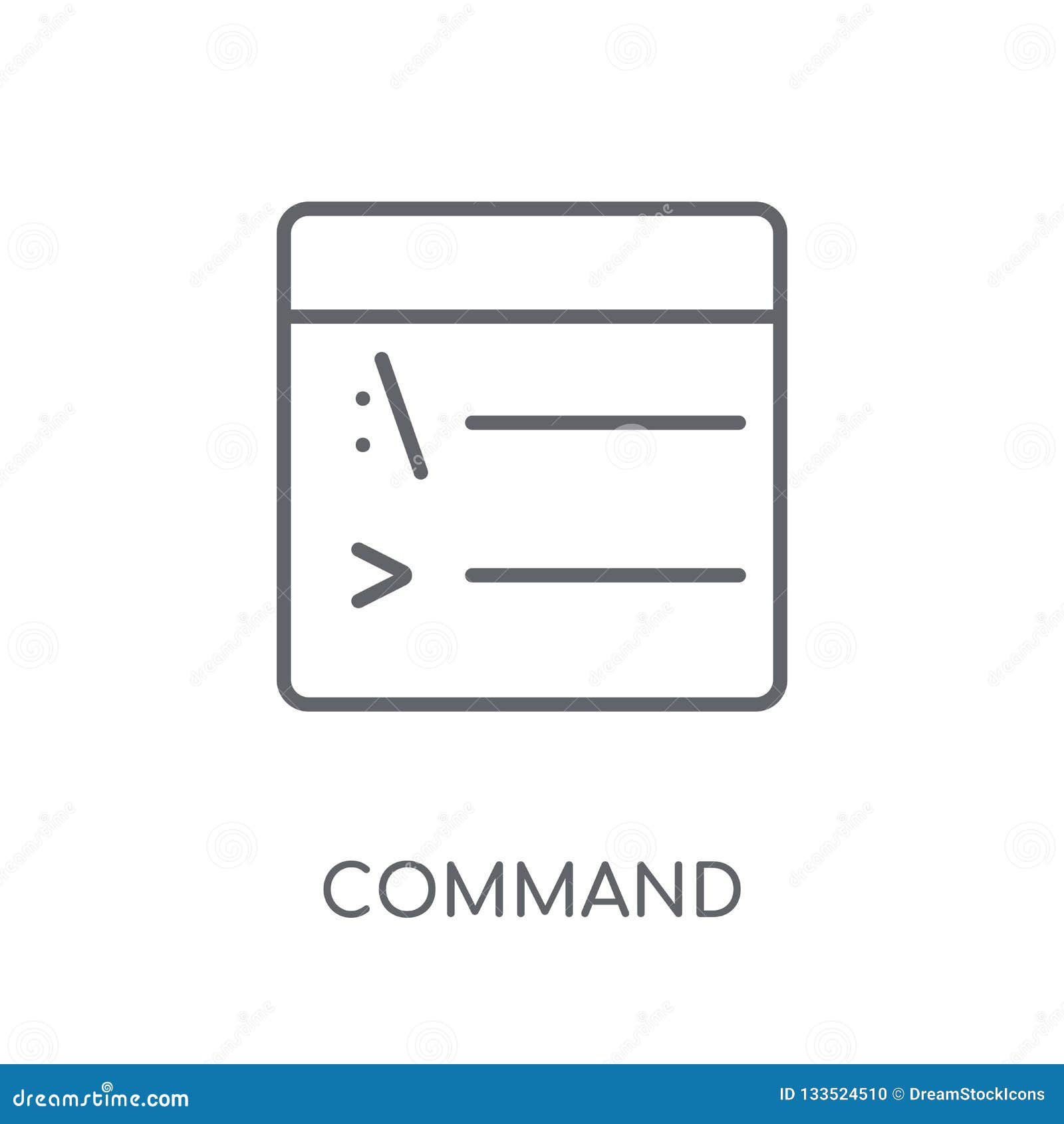 Command Linear Icon. Modern Outline Command Logo Concept on Whit Stock ...