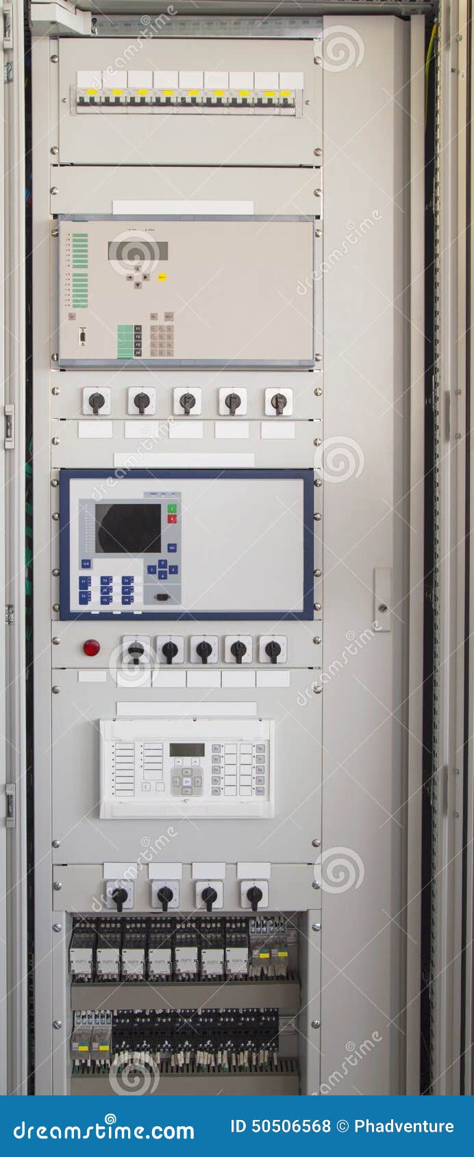 Command Panel in Modern Electrical Substation Stock Photo - Image of ...