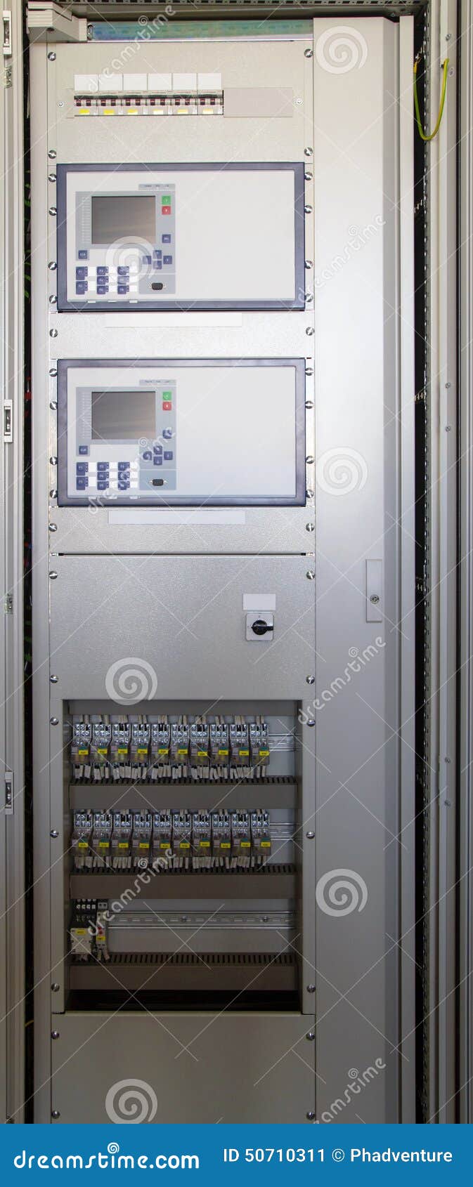 Command Panel in Modern Electrical Substation Stock Image - Image of ...