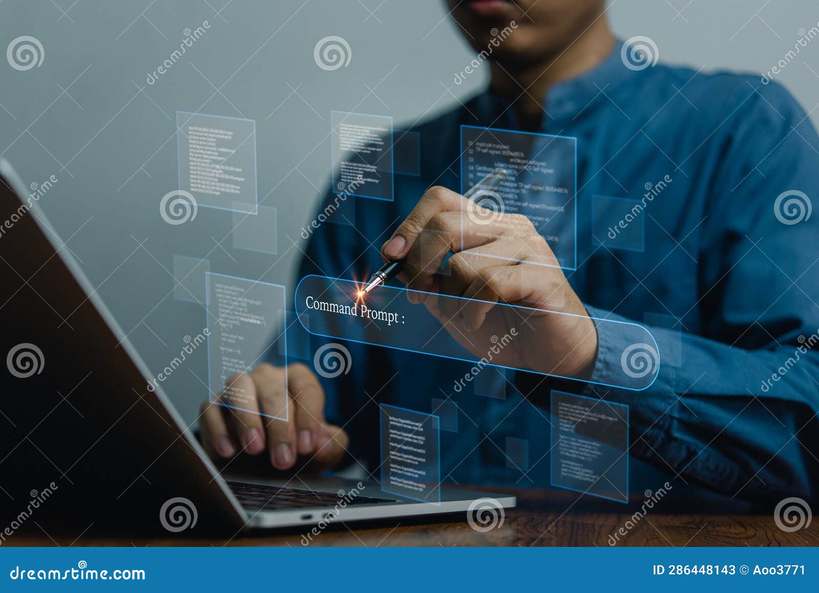 Command Prompt Ai Interface And Machine Learning Language Processing Neural Networks And