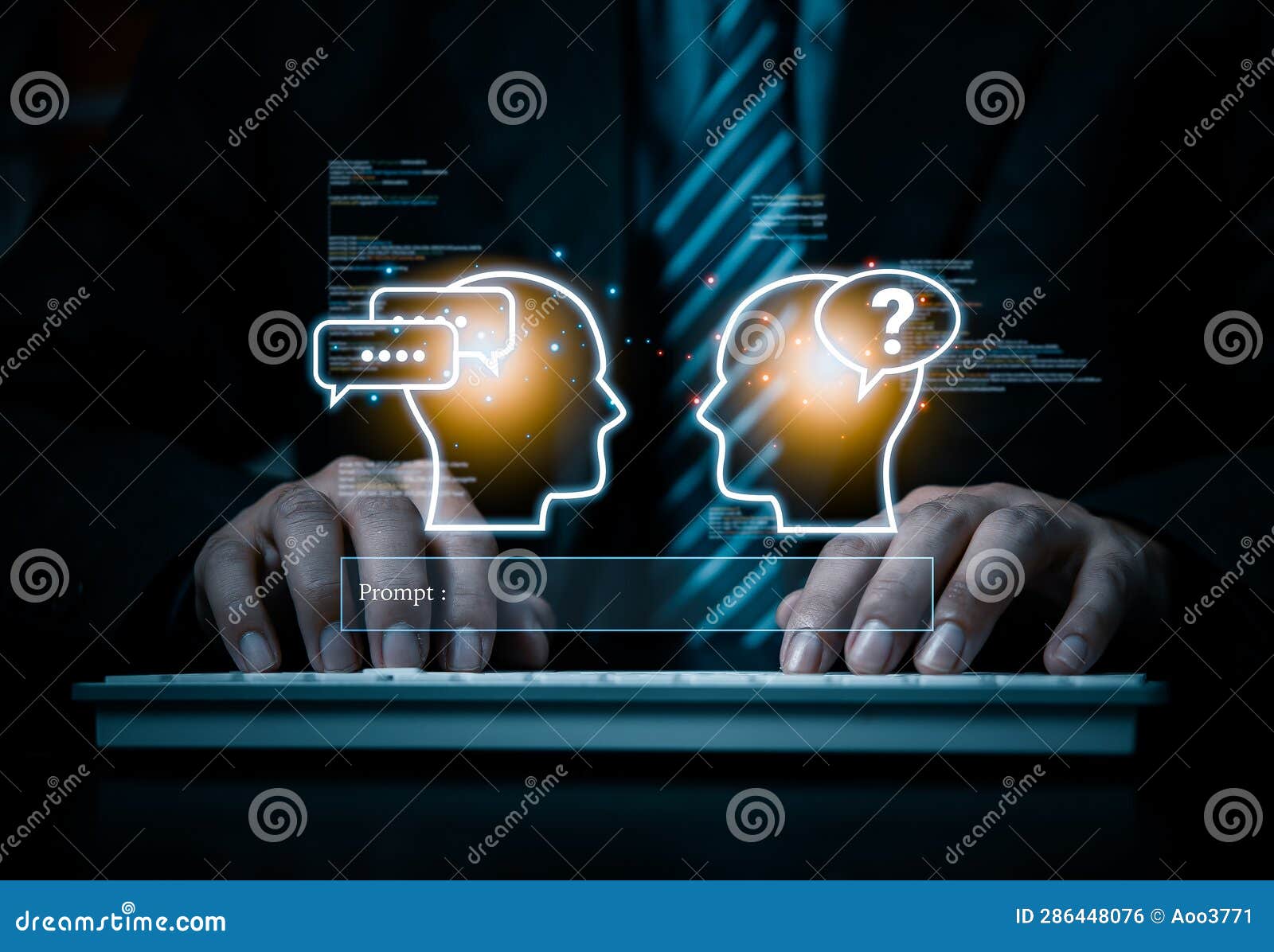 Command Prompt Ai Interface And Machine Learning Language Processing Neural Networks And