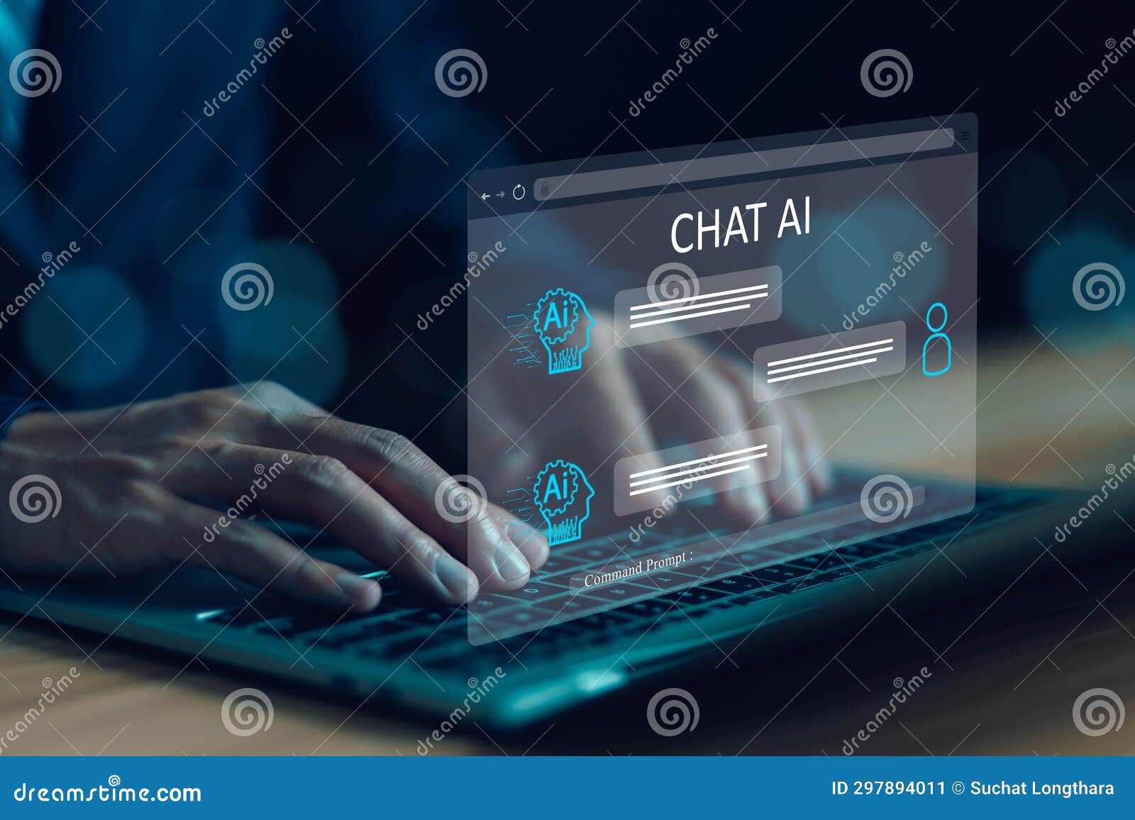Command Prompt Chatbot Generates Information, and Bot Artificial ...