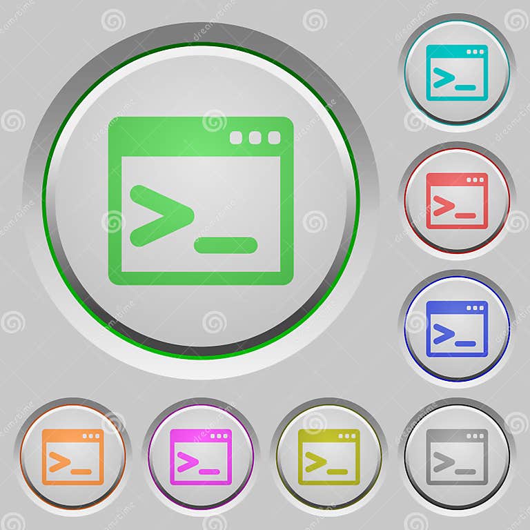 Command Prompt Push Buttons Stock Vector - Illustration of gradient ...