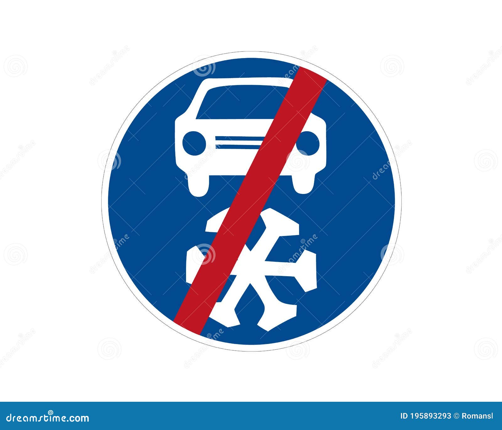 End Command Road Sign. Minimum Speed Limit. Vector Traffic Sign ...