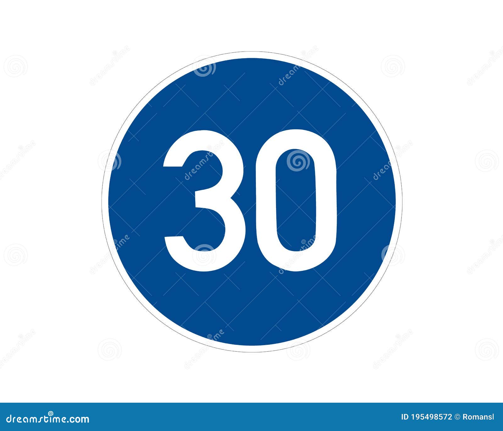 Command Road Sign. Minimum Speed Limit Stock Vector - Illustration of ...