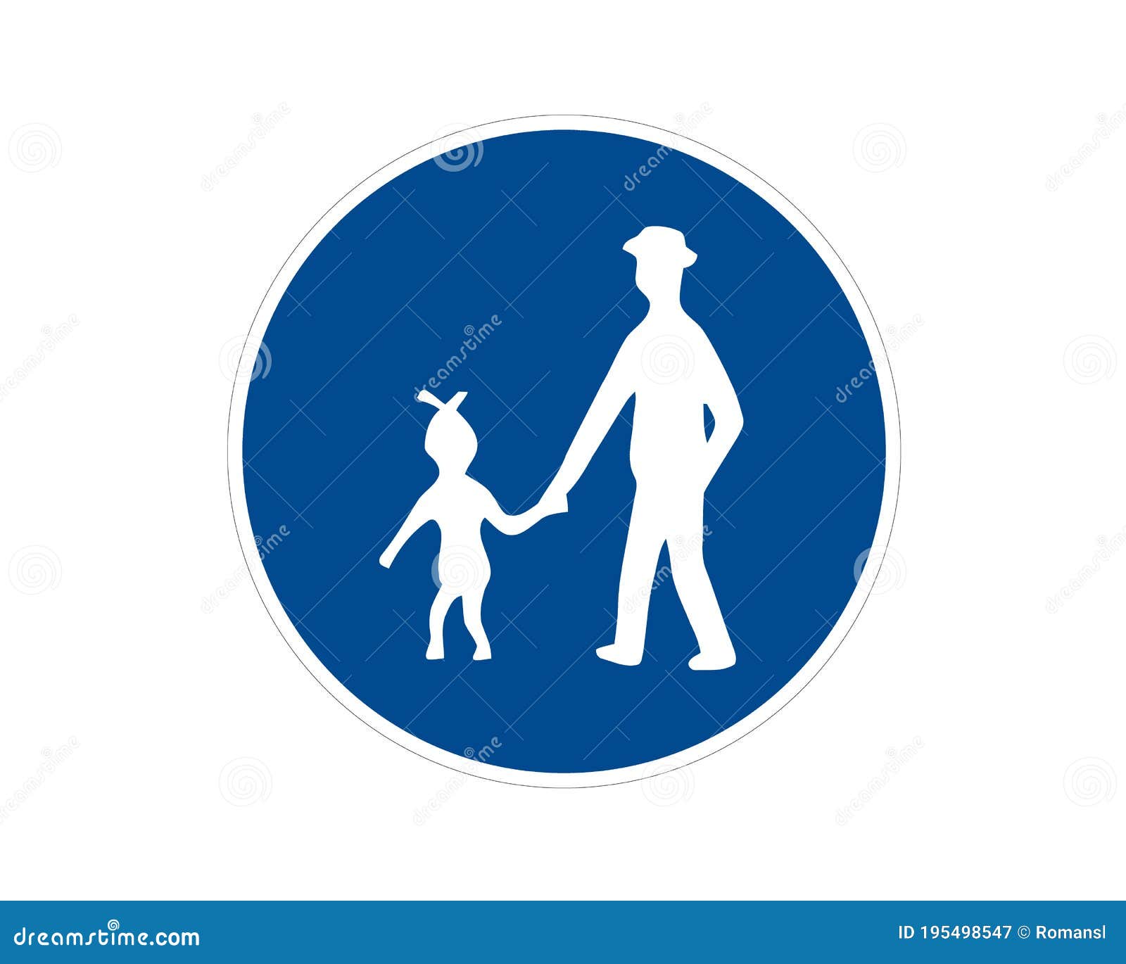 Command Road Sign. Pedestrian Path, Footpath, Road Sign, Vector Icon ...