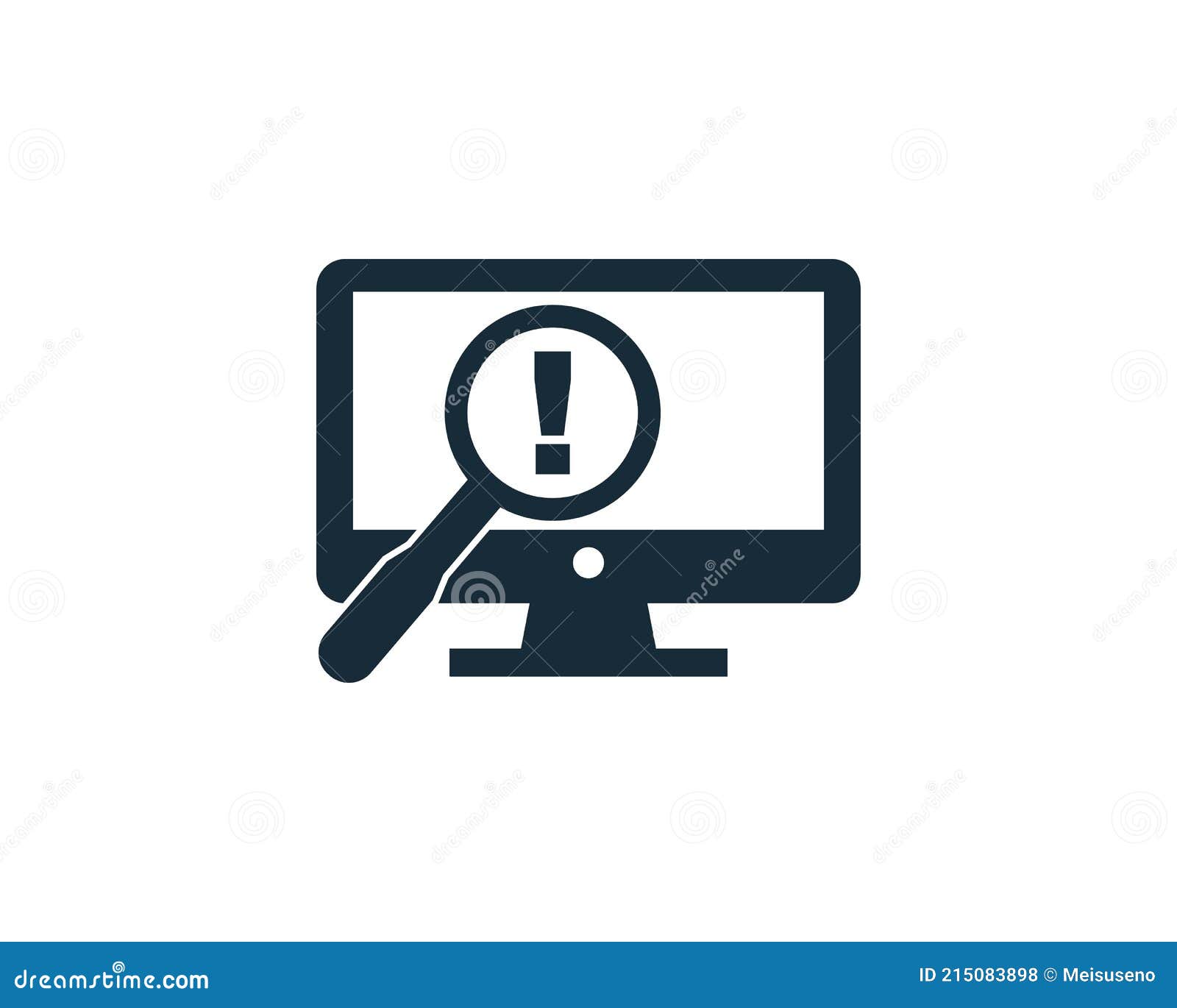 Command Sign Screen and Magnifying Glass Icon Vector Logo Template ...