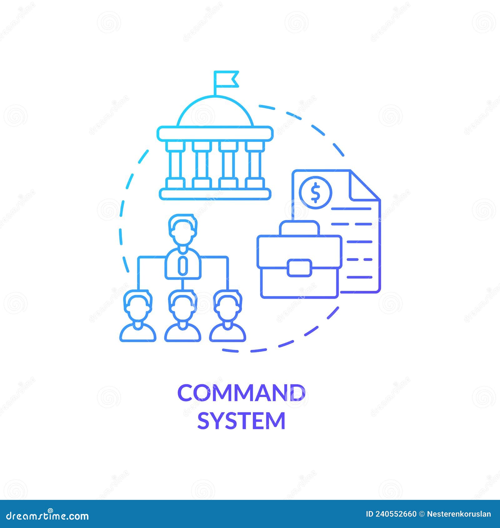 Command System Blue Gradient Concept Icon Stock Vector - Illustration ...