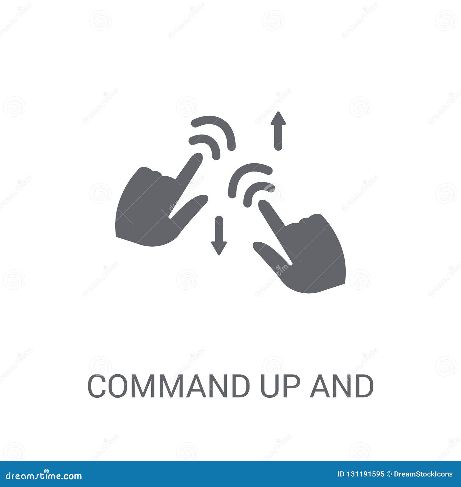 Command Up And Down Gesture Icon. Trendy Command Up And Down Gesture ...