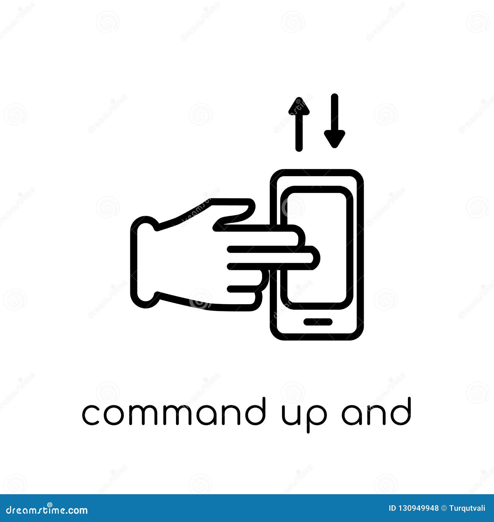 Command Up And Down Gesture Icon. Trendy Command Up And Down Gesture ...