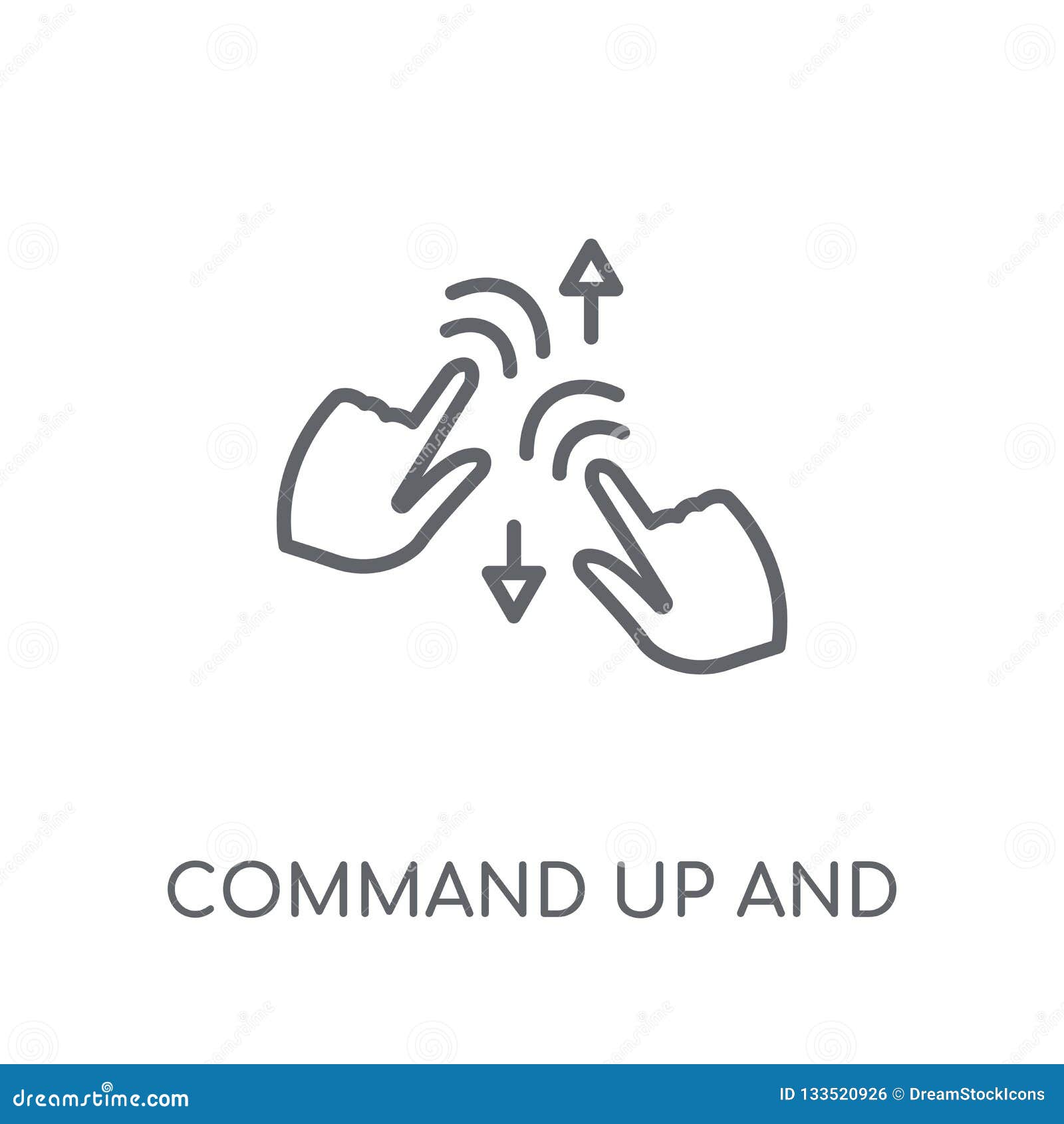 Command Up And Down Gesture Icon. Trendy Command Up And Down Gesture ...