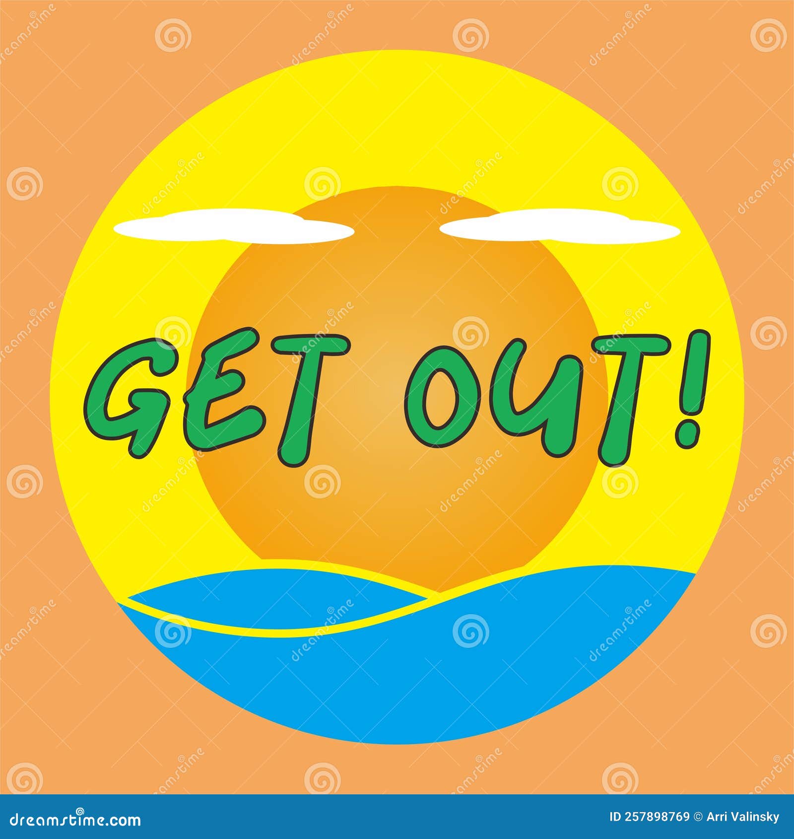 Get Out-command Words with the Background of the Sun and the Sea ...