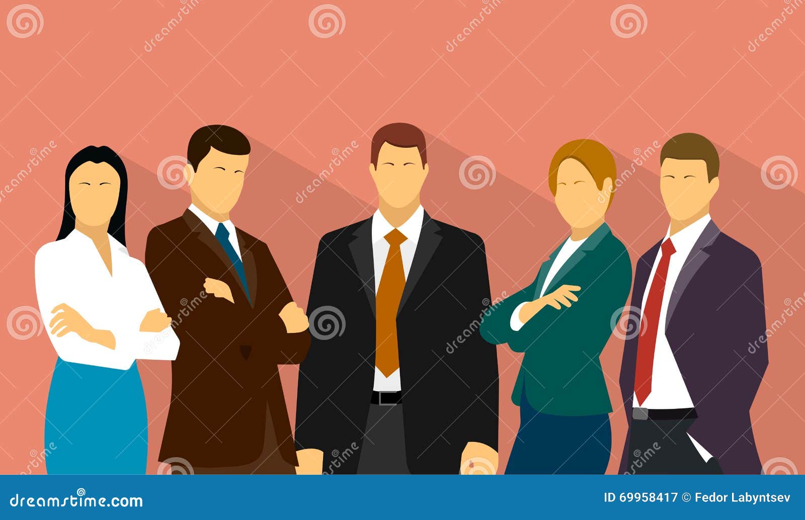 Command Work is a Group of Business People Stock Vector - Illustration ...