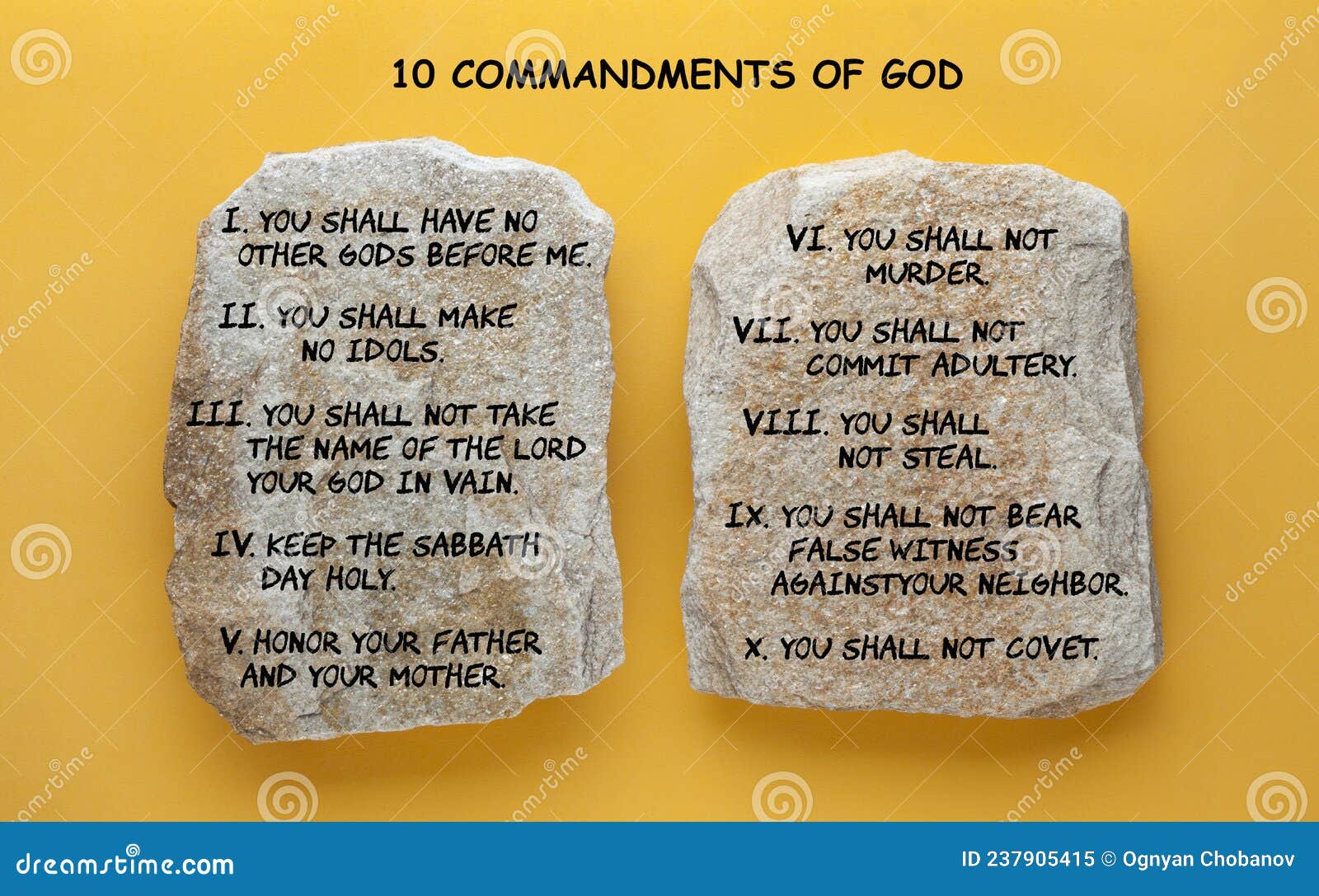 10 commandements de dieu image stock. Image du permissible - 237905415
