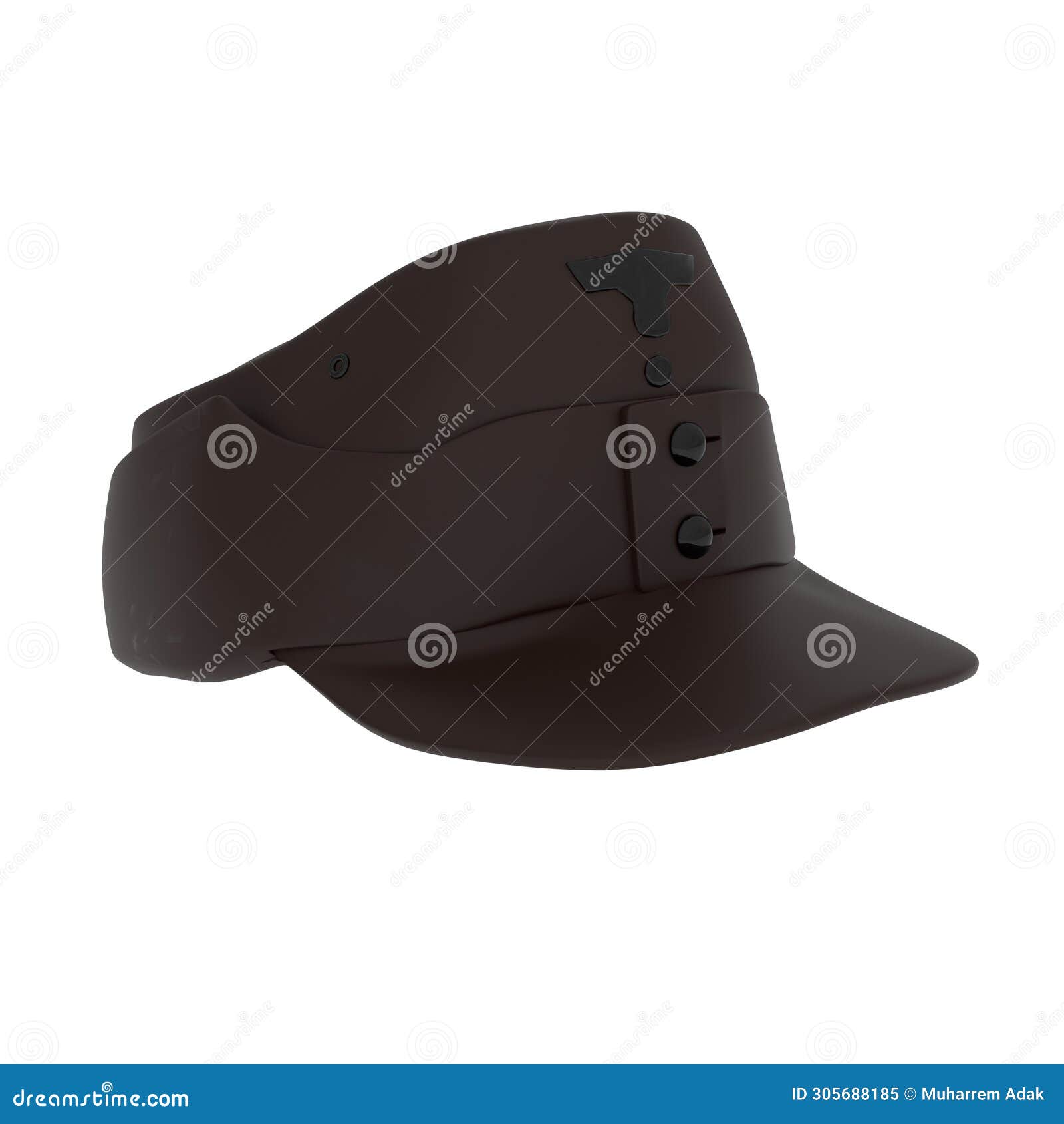 Commander Cap Isolated on White Background Stock Illustration ...