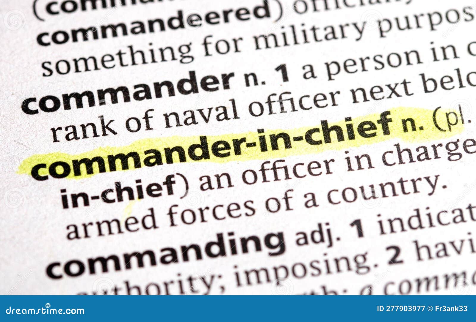 Commander in chief stock image. Image of officer, commander - 277903977