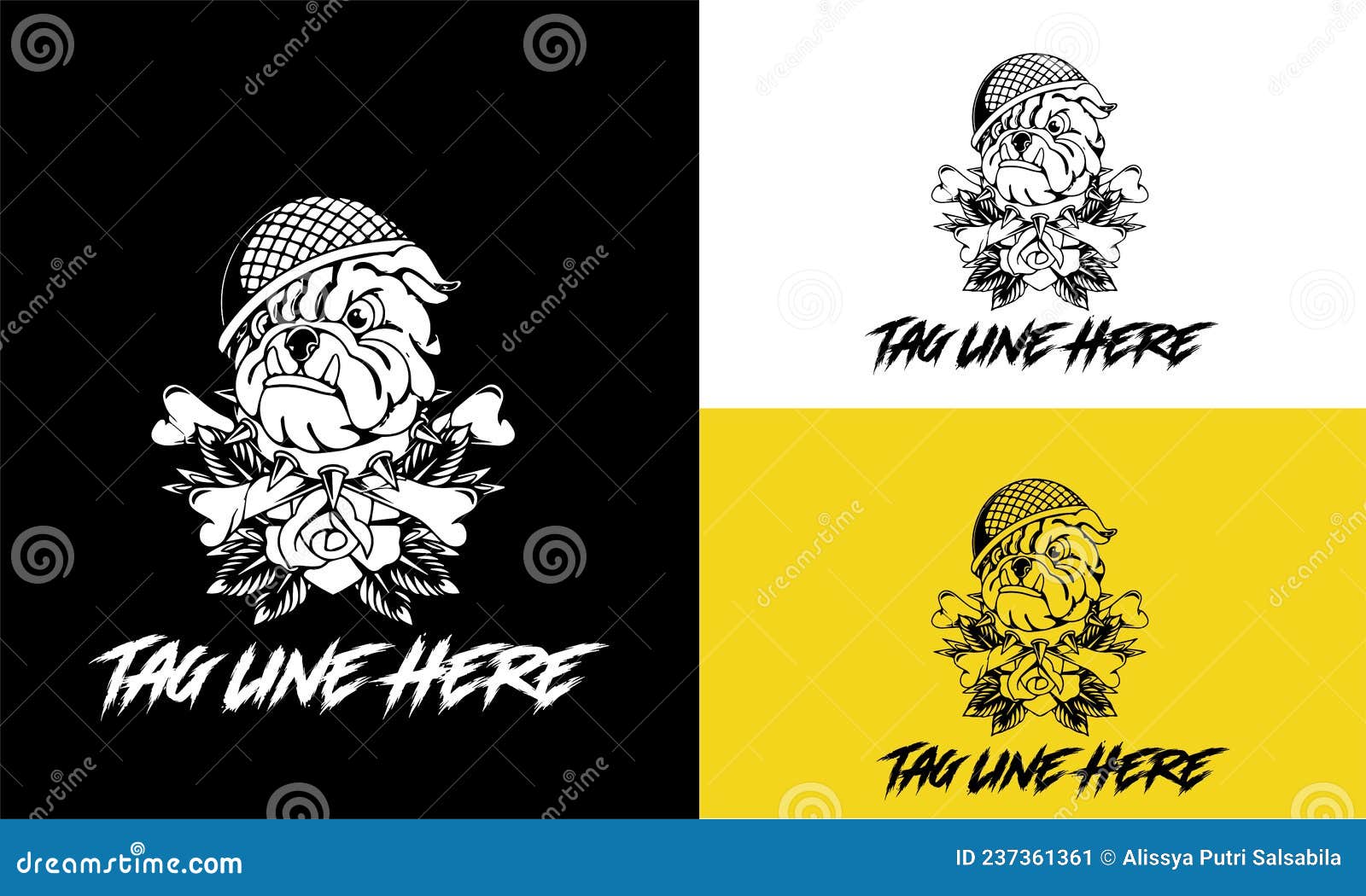 Commander in Chief Dog in Soldier Uniform Vector Illustration , Logo ...