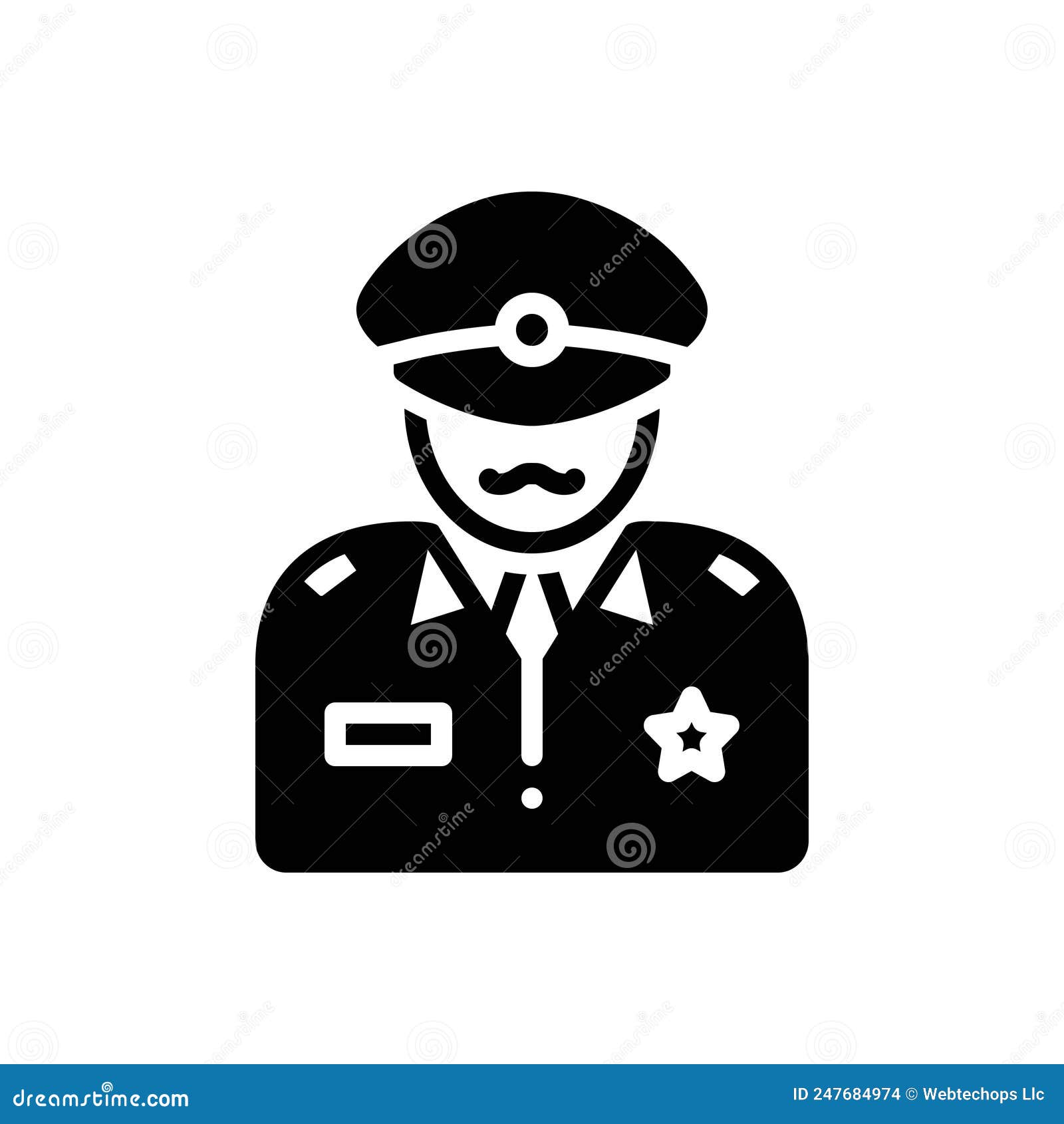 Black Solid Icon for Commander, Patriot and People Stock Vector ...