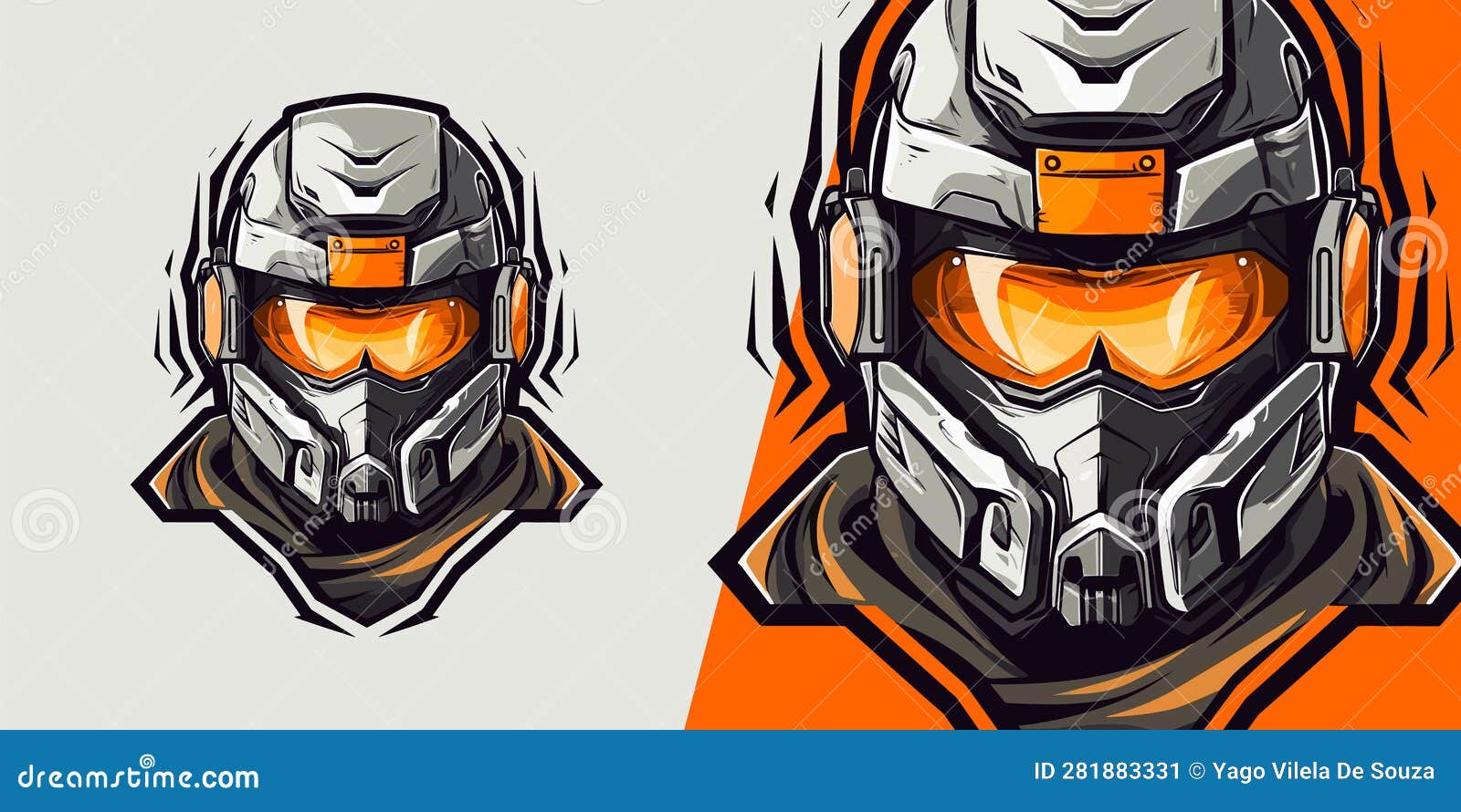 Commanding Army Soldier Logo: Commanding Illustration Vector for Sport ...