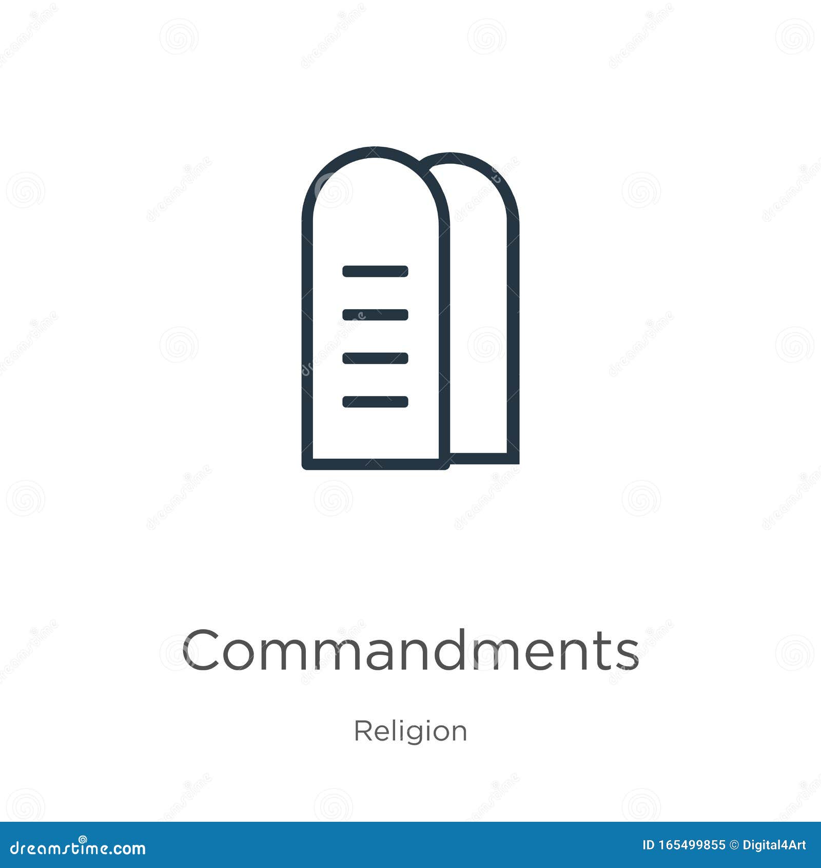 Commandments Icon. Thin Linear Commandments Outline Icon Isolated on ... Commandments Icon. Thin Linear Commandments Outline Icon Isolated on ...