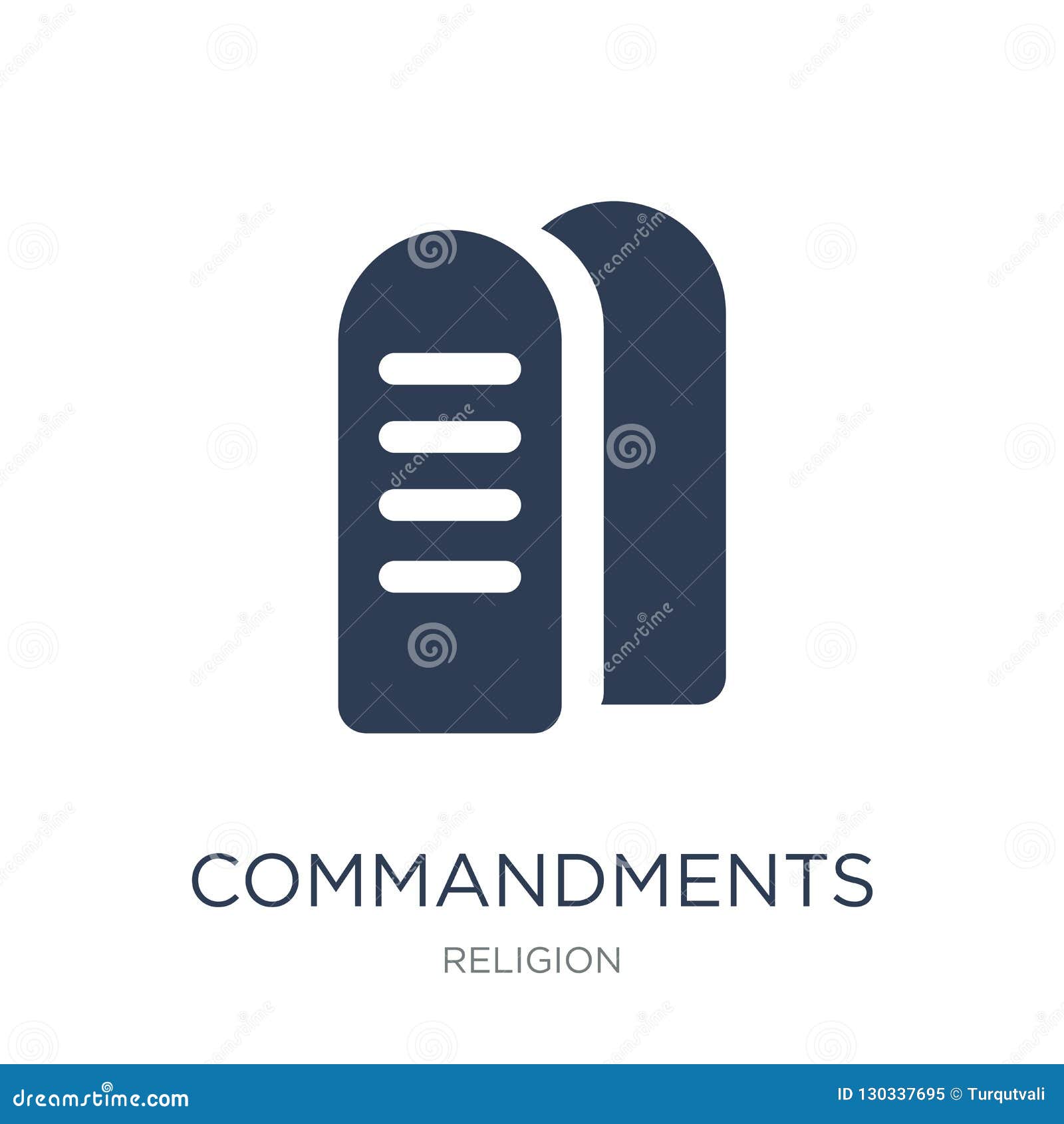 Commandments Icon. Trendy Flat Vector Commandments Icon on White Stock Vector - Illustration of ...