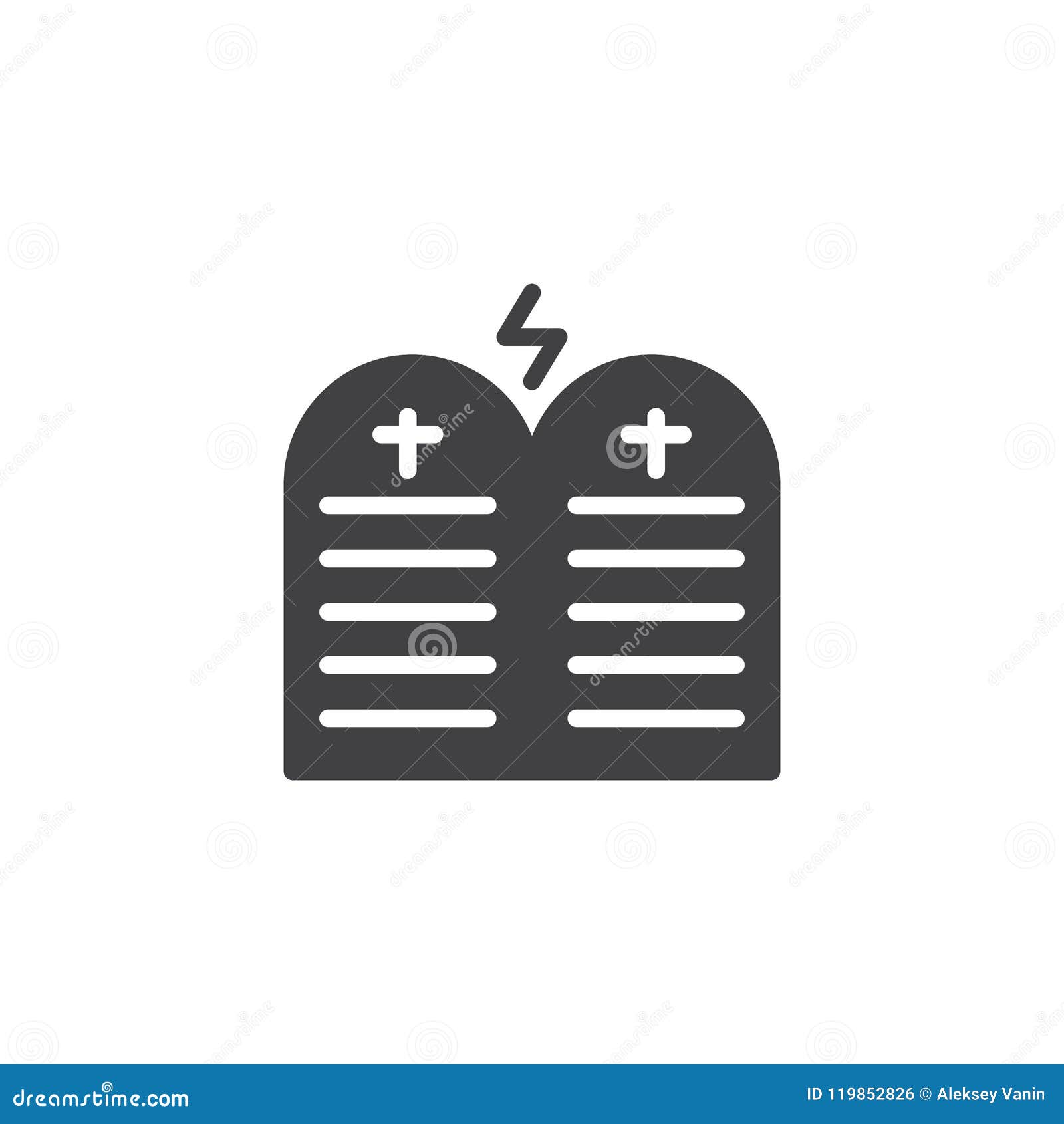 Commandments Stones Vector Icon Stock Vector - Illustration of simple ...