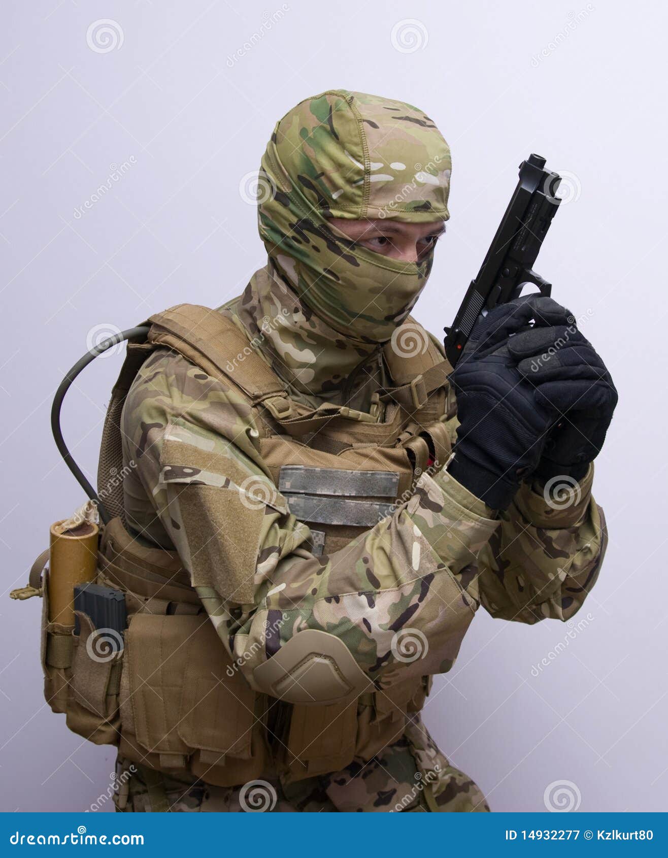 Commando stock image. Image of crime, machine, armed - 14932277
