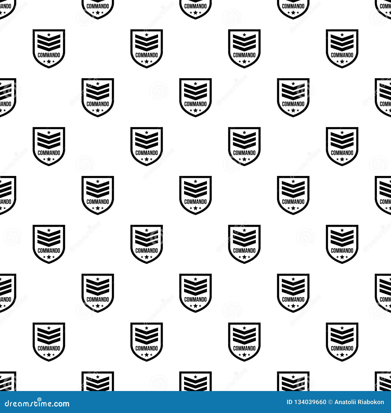 Commando Badge Pattern Seamless Vector Stock Vector - Illustration of ...