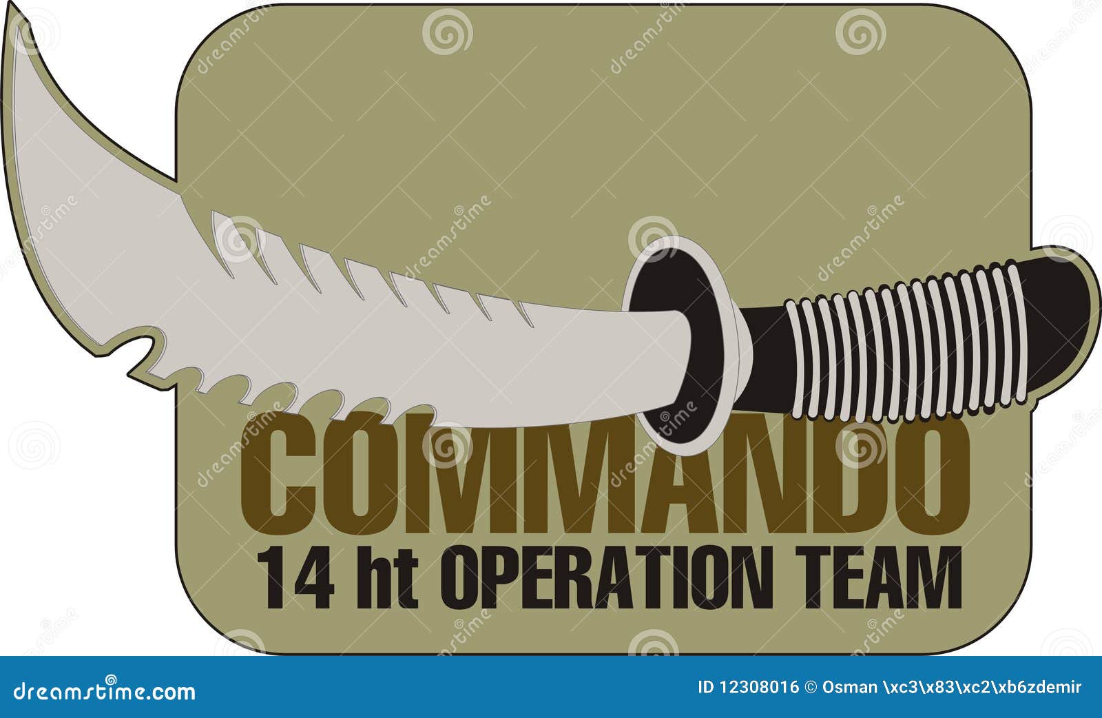 Commando knife stock vector. Illustration of culture - 12308016