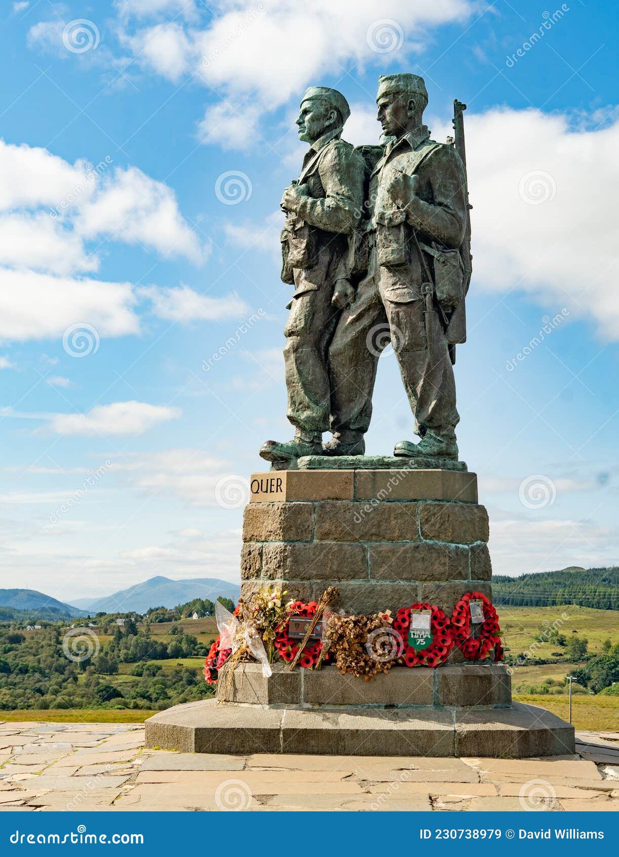 Commando Memorial Scotland stock image. Image of soldiers - 230738979