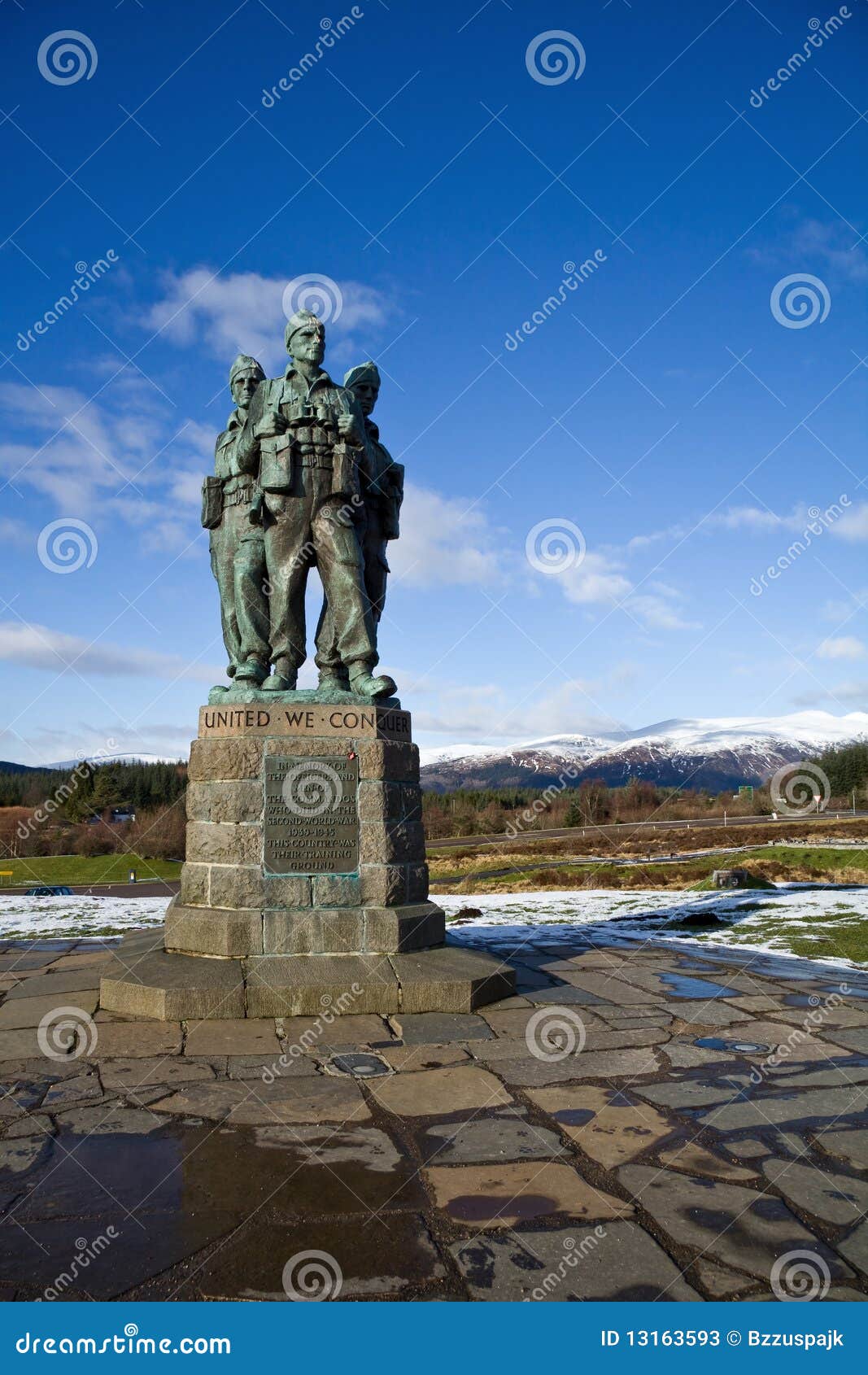 Commando Monument stock image. Image of three, commando - 13163593