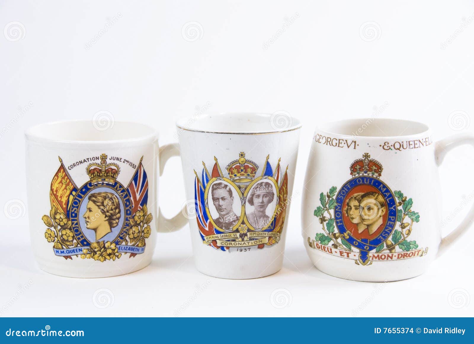 Commemorative Coronation Mugs Editorial Stock Image - Image of royalty ...