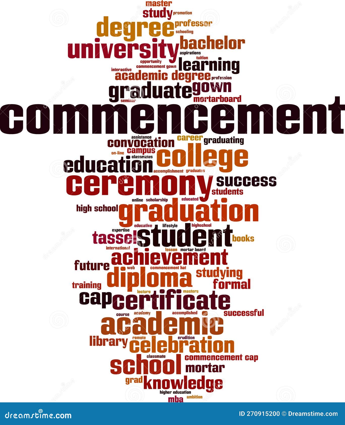 Commencement Word Cloud Cartoon Vector | CartoonDealer.com #185077819