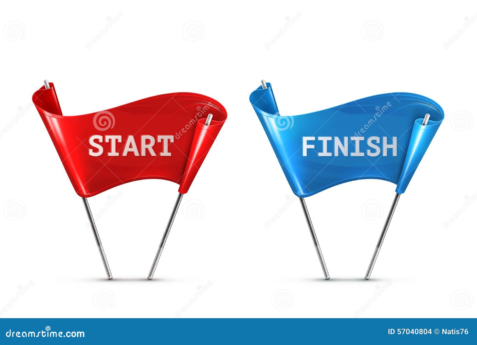 Commencez Et Finissez Les Drapeaux Illustration de Vecteur ...