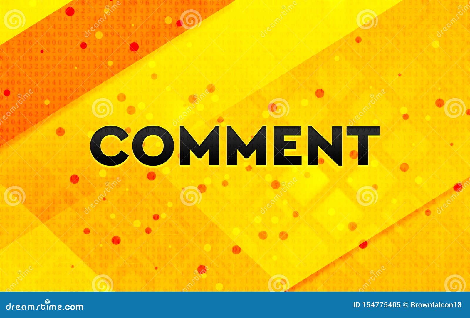 Comment Abstract Digital Banner Yellow Background Stock Illustration ...