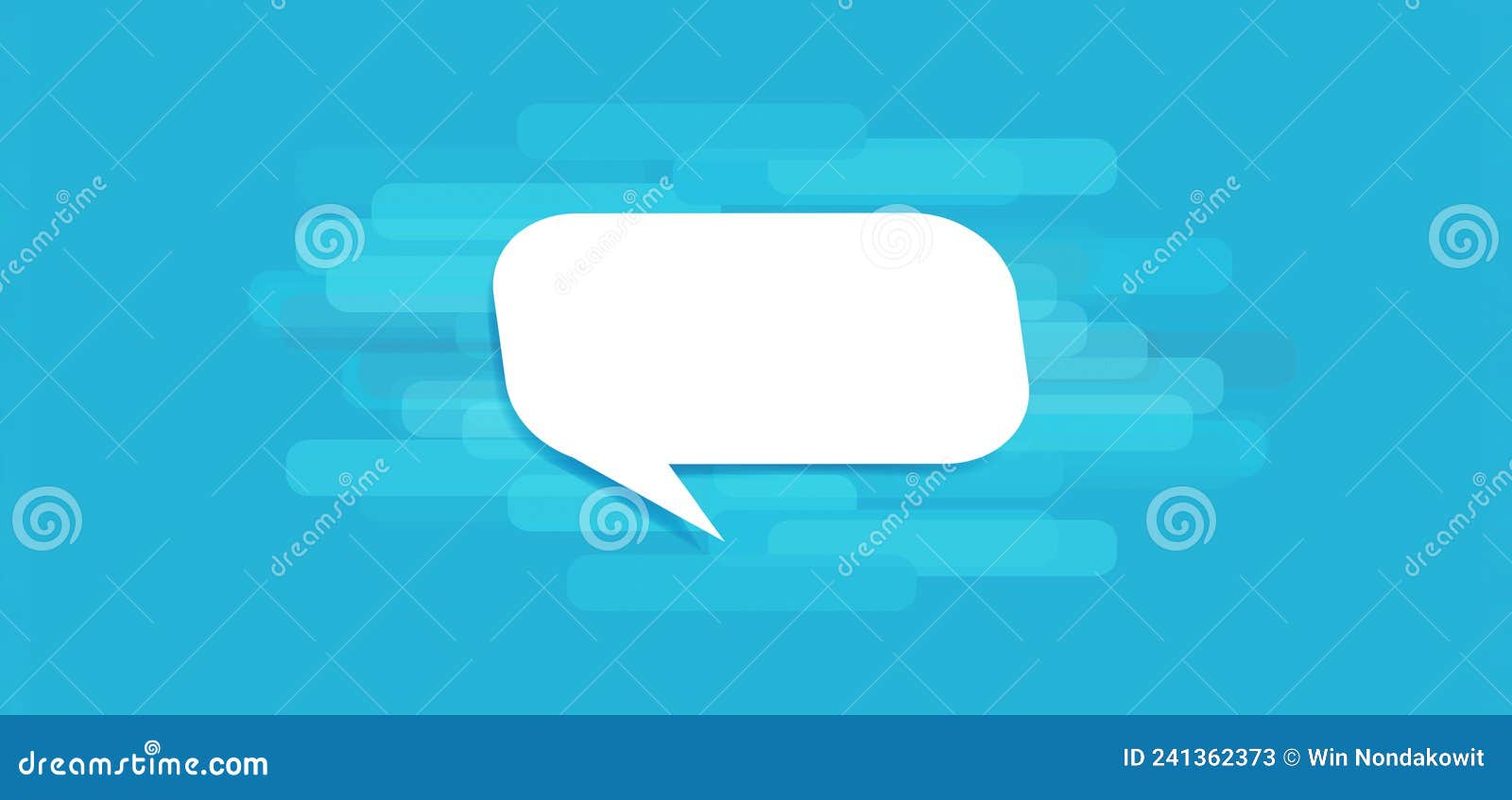 Comment Box on Blue Graphic Stock Illustration - Illustration of ...