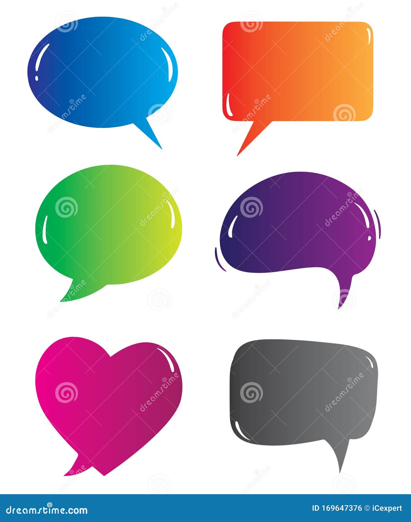 Comment bubbles design stock vector. Illustration of color - 169647376