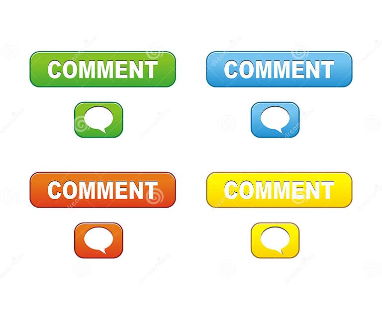 Comment buttons stock illustration. Illustration of isolated - 32661209
