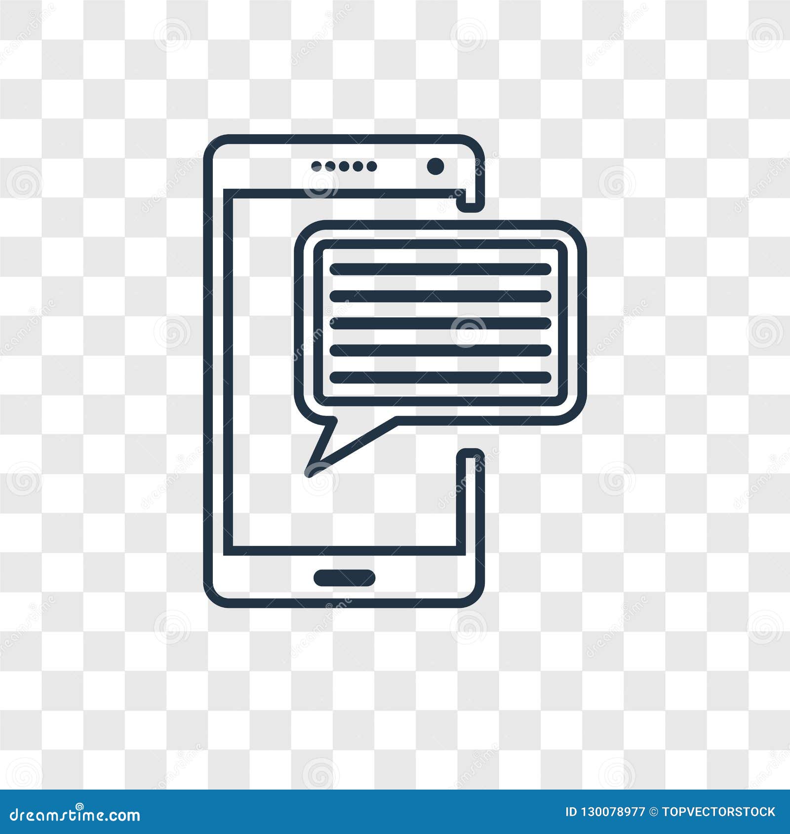 Comment Concept Vector Linear Icon Isolated on Transparent Background ...