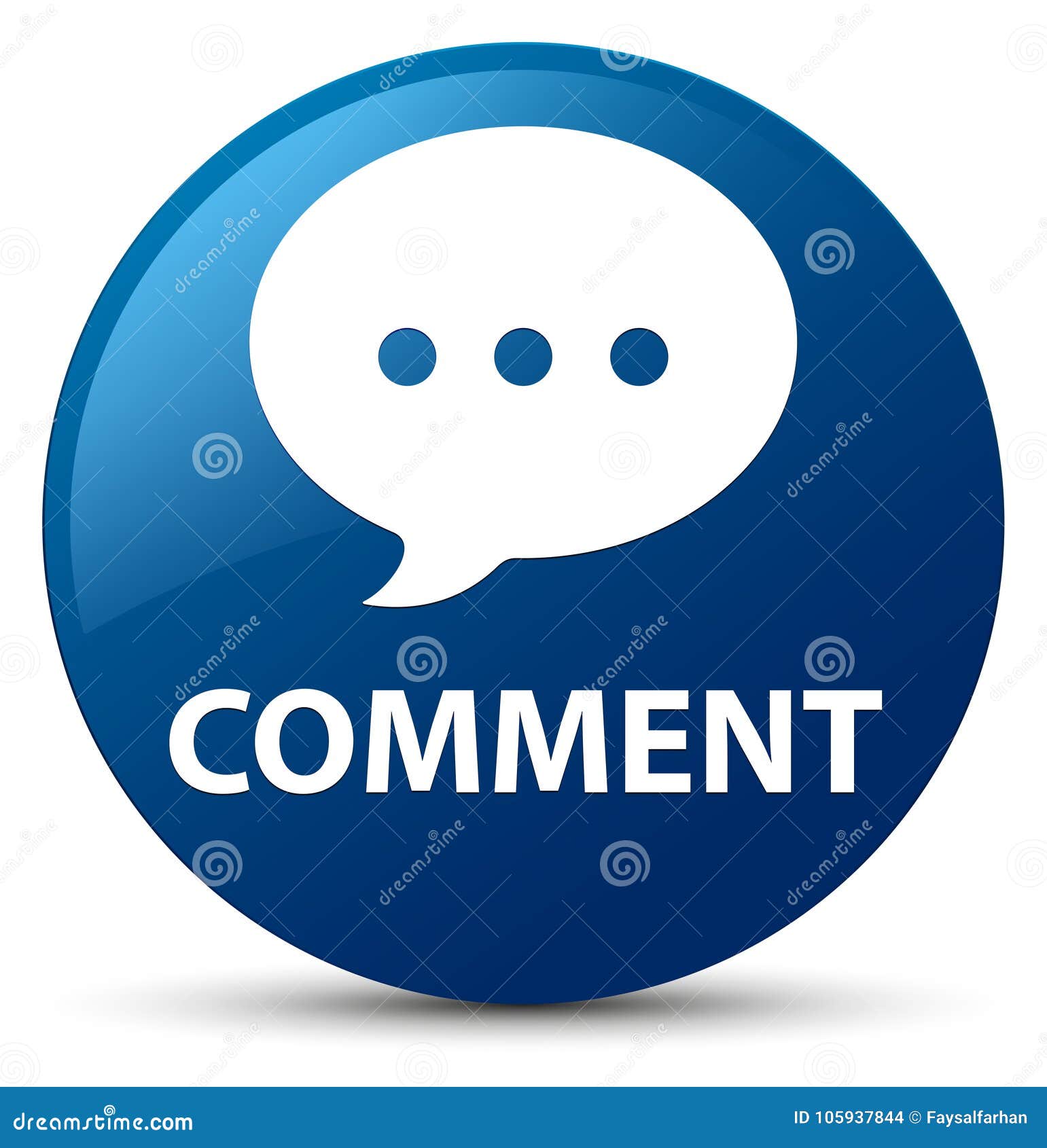 Comment (conversation Icon) Blue Round Button Stock Illustration ...