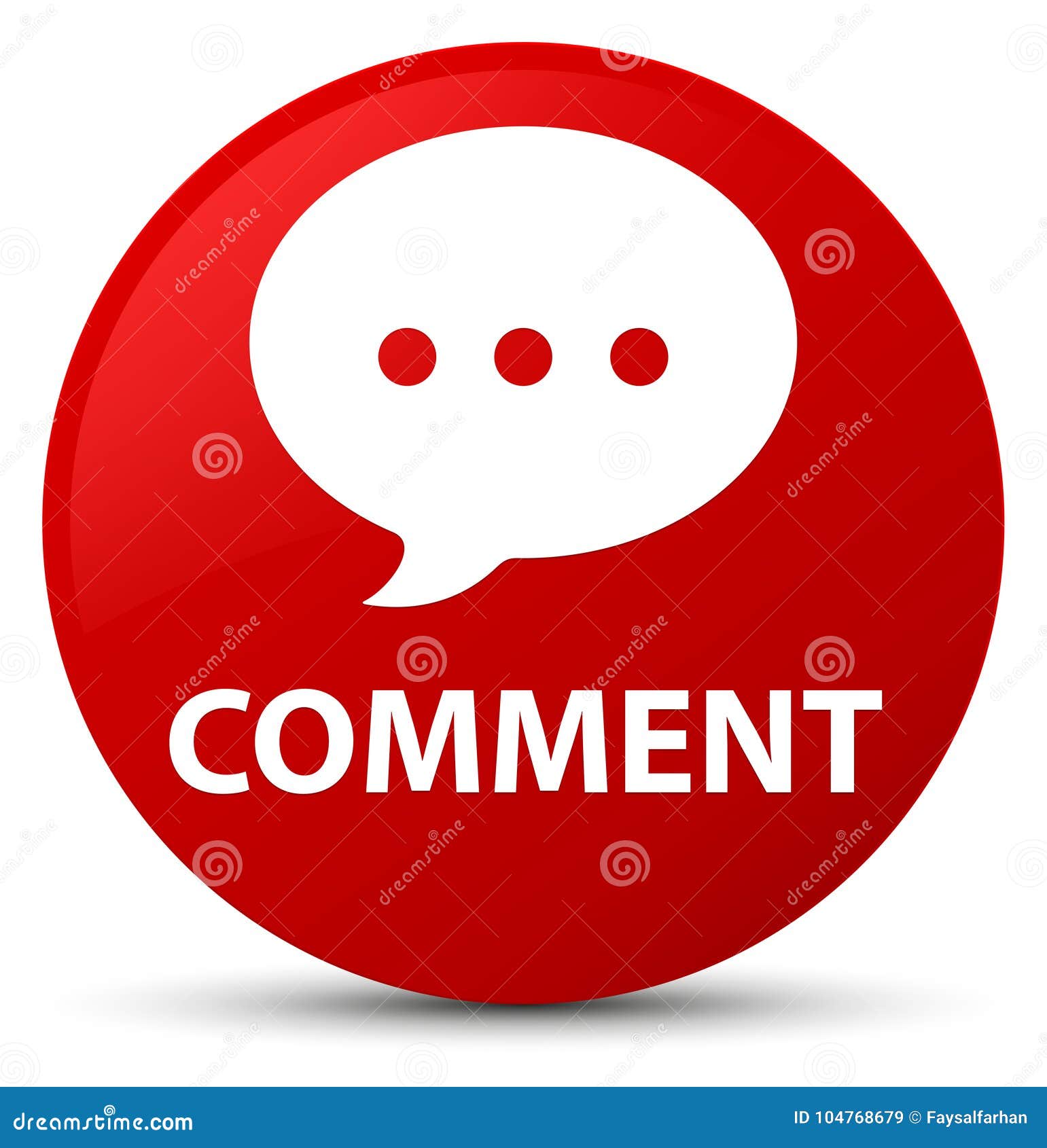 Comment (conversation Icon) Red Round Button Stock Illustration ...