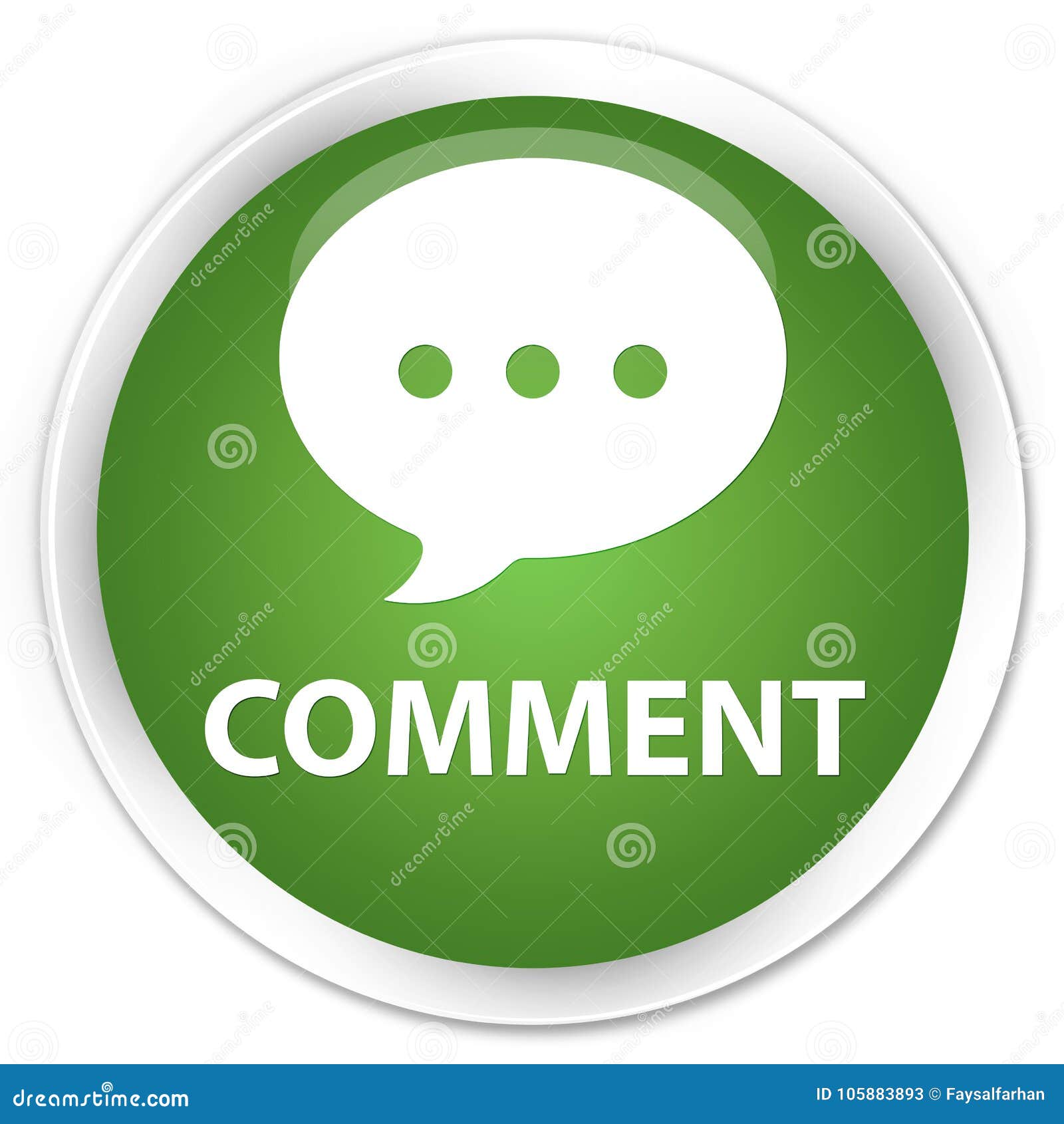 Comment (conversation Icon) Premium Soft Green Round Button Stock ...