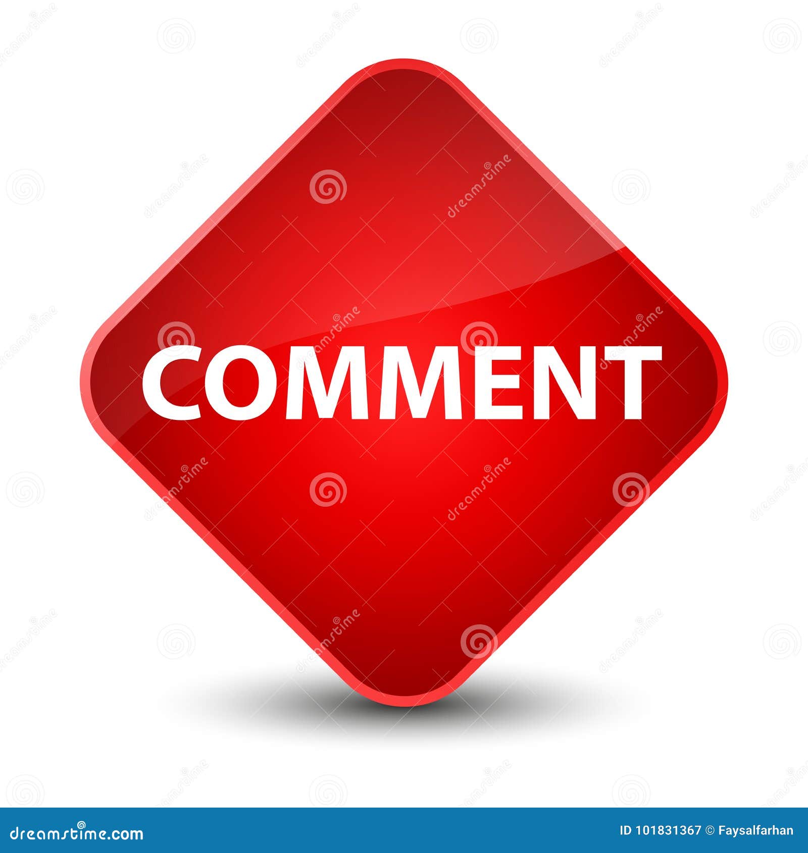 Comment Elegant Red Diamond Button Stock Illustration - Illustration of ...