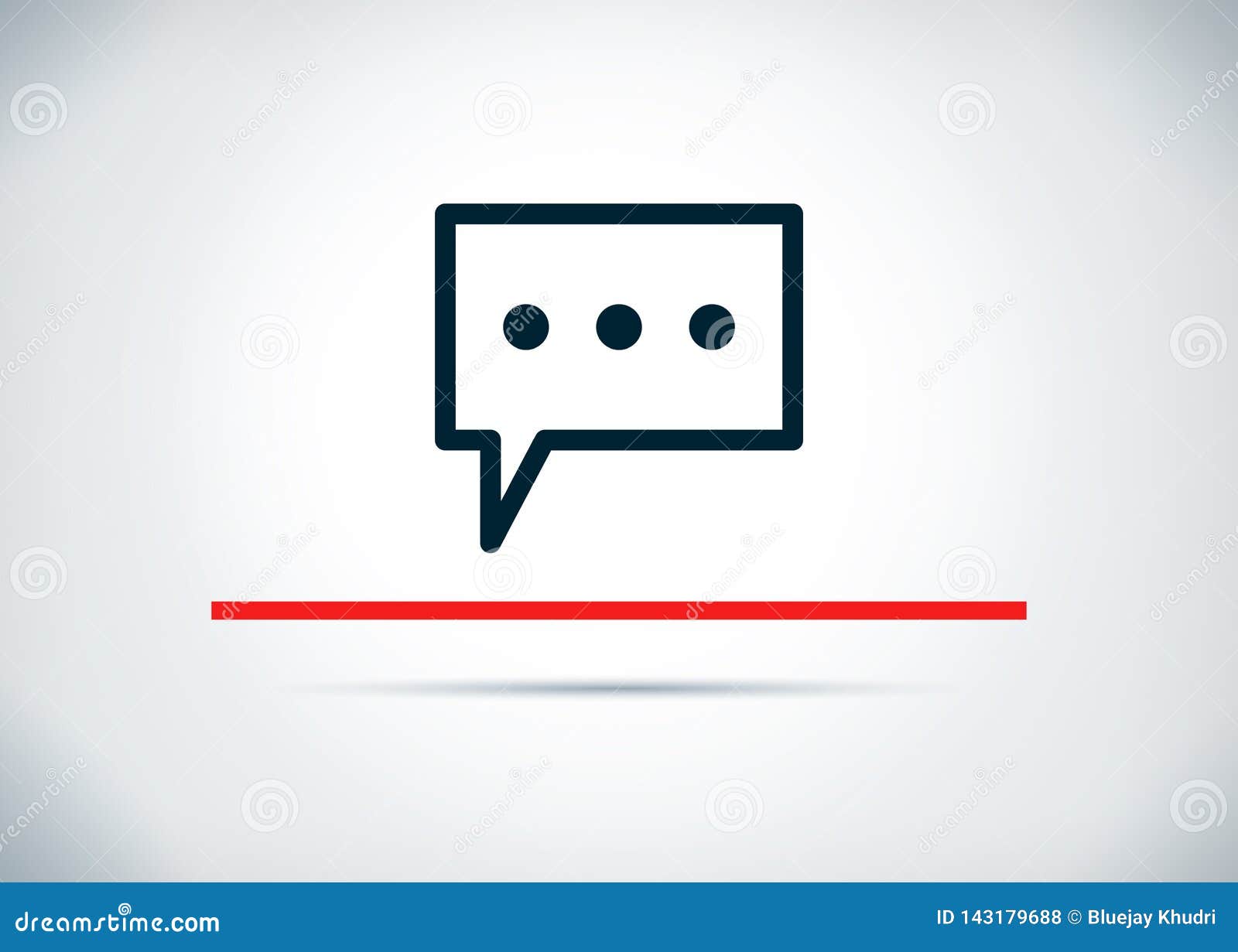 Comment Icon Abstract Flat Background Design Illustration Stock ...