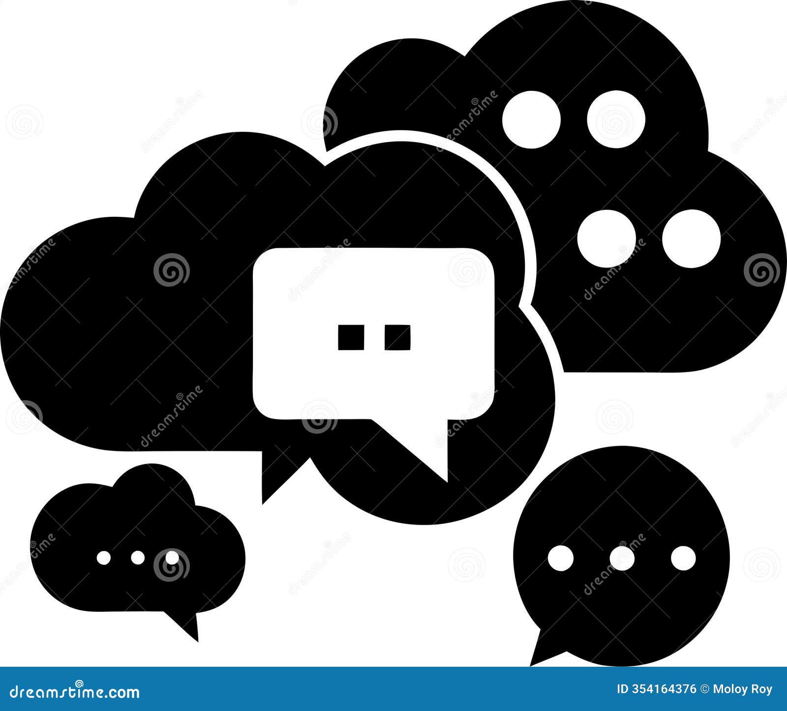 Comment-icon-bubble stock illustration. Illustration of internet ...