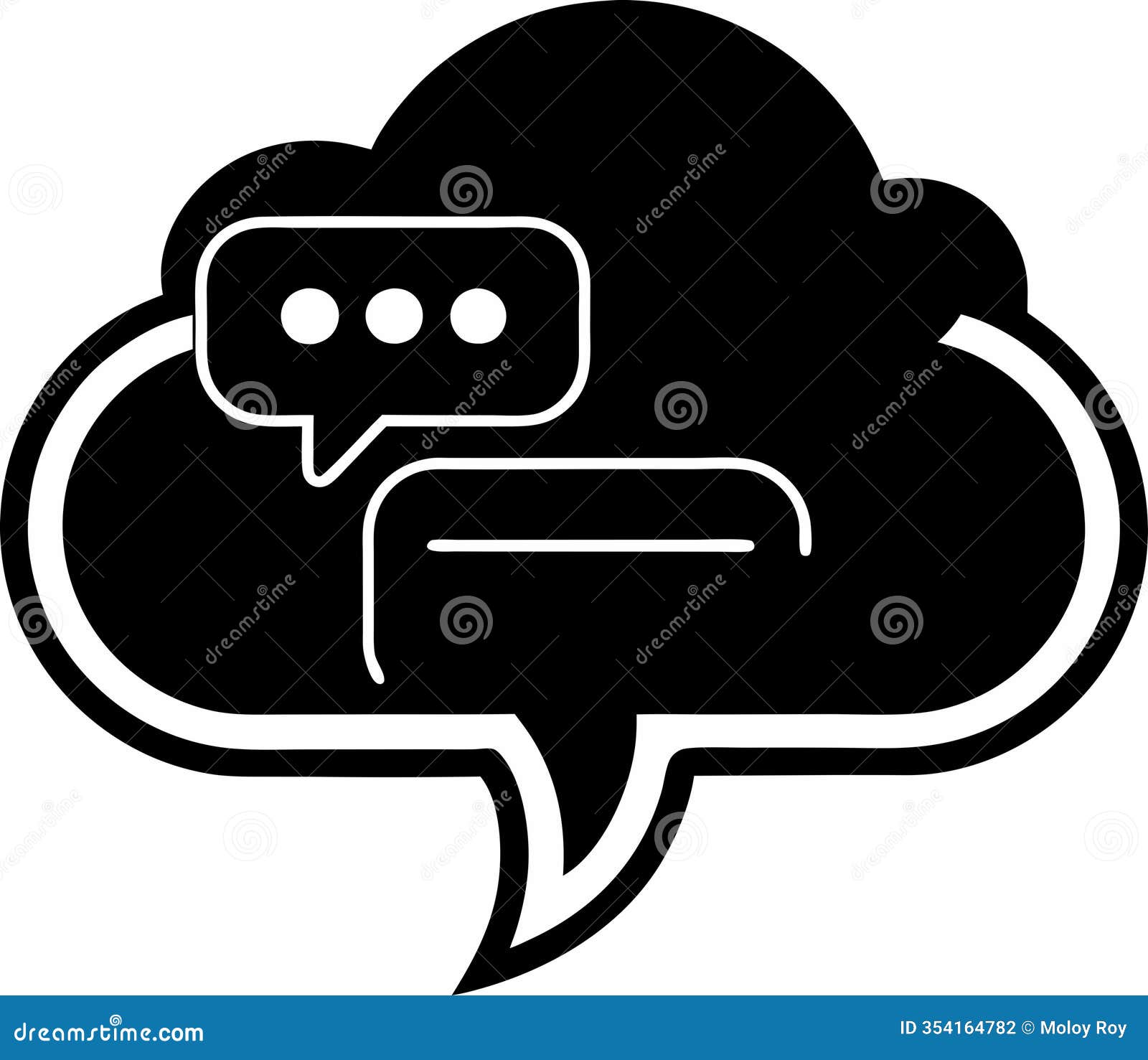 Comment-icon-bubble stock illustration. Illustration of internet ...