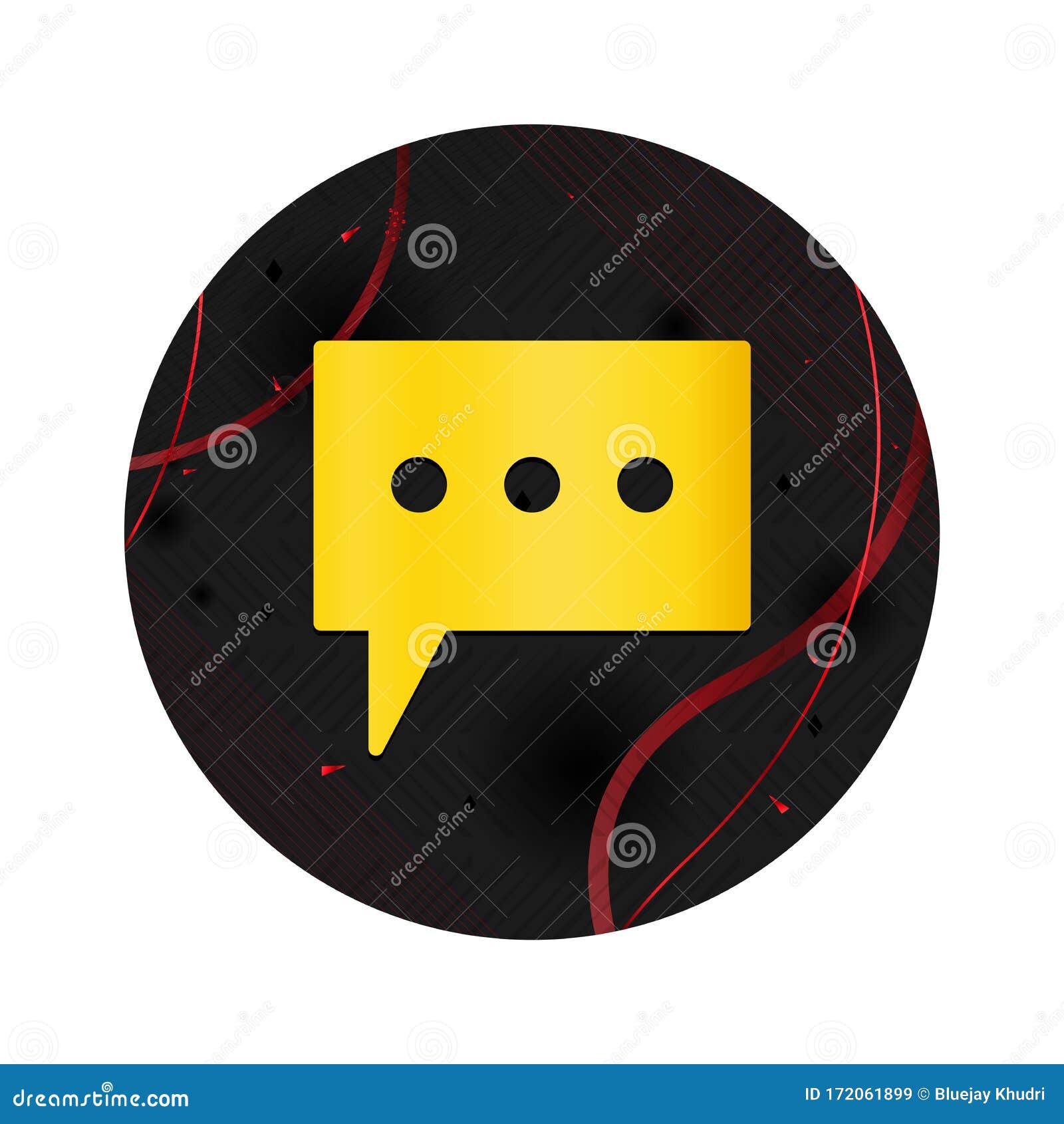 Comment Icon Elegant Black Round Button Stock Vector - Illustration of ...