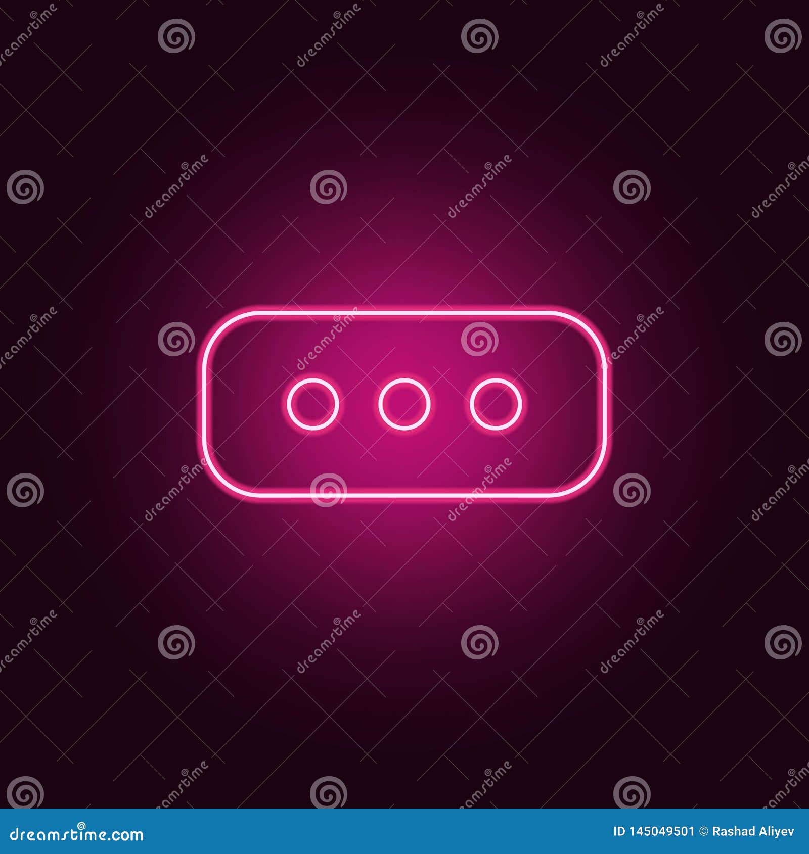 Comment Icon. Elements of Web in Neon Style Icons Stock Illustration ...