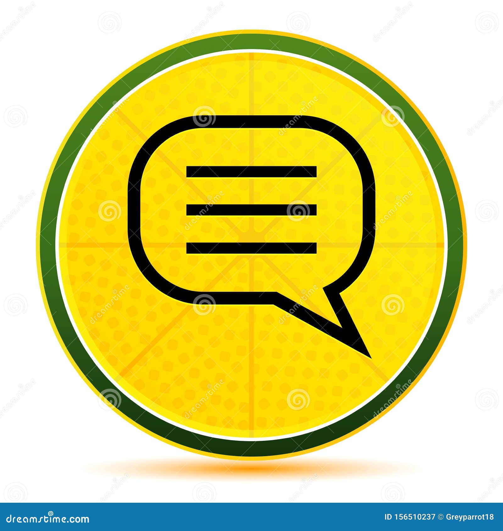 Comment Icon Lemon Lime Yellow Round Button Illustration Stock ...